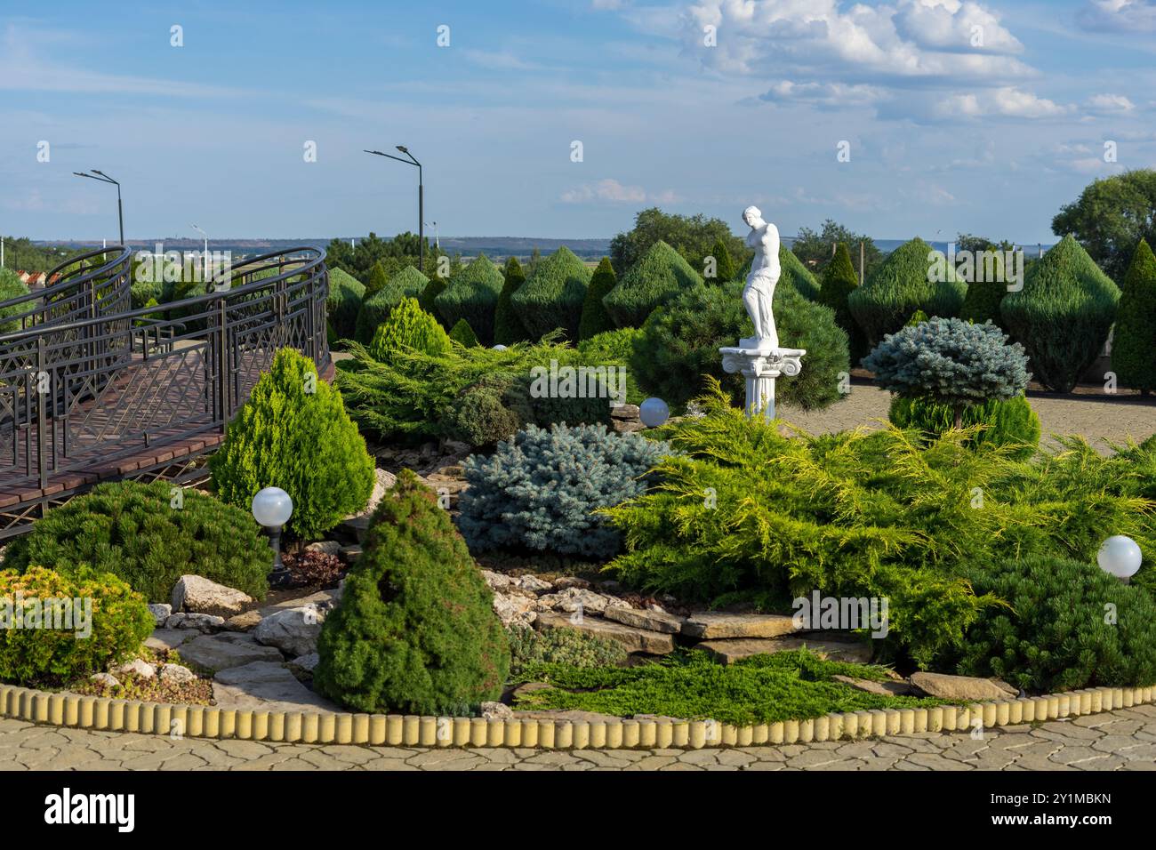Landscape architecture in the garden Stock Photo - Alamy