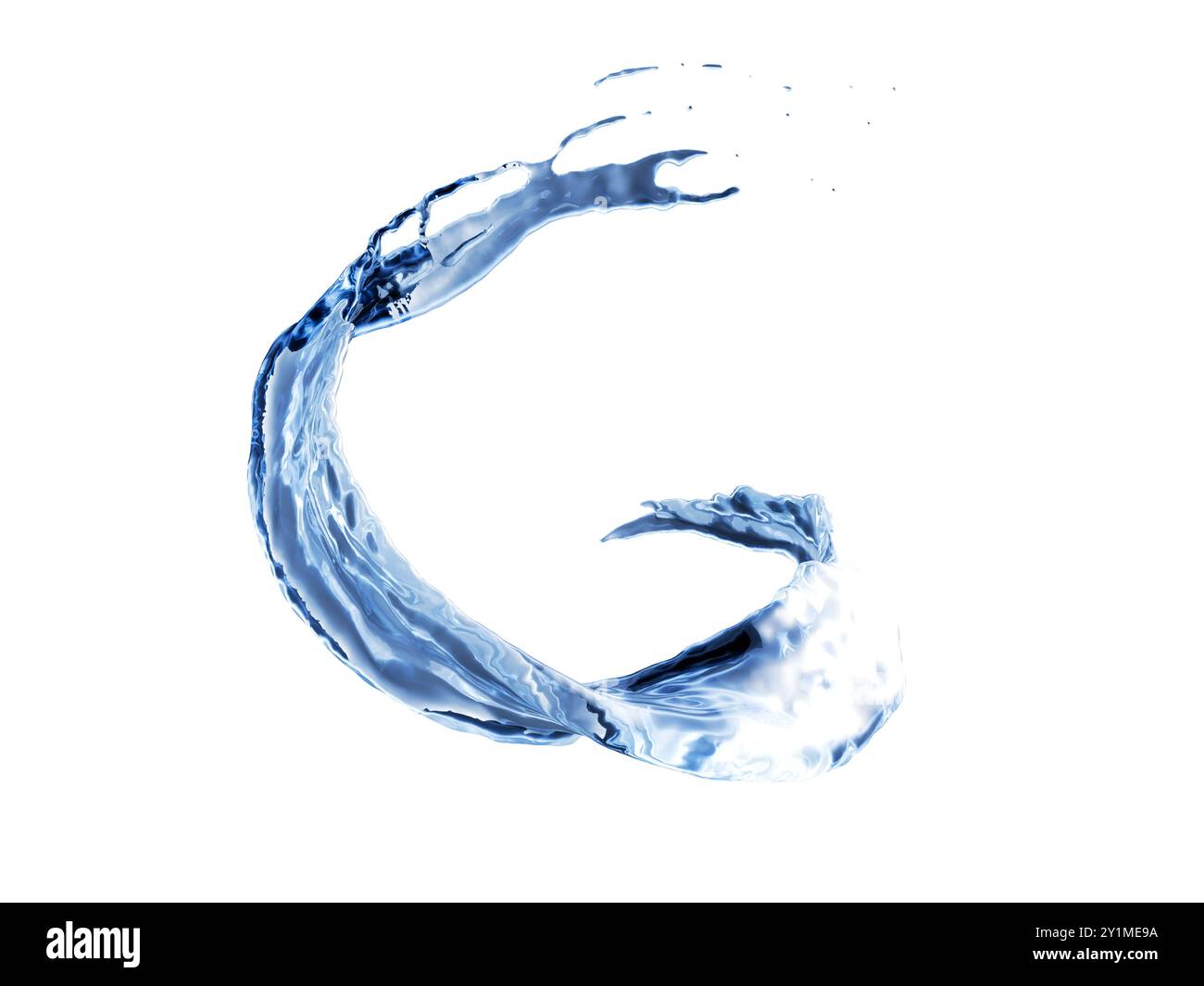 Splashing water flows in a spiral. Twisted water splash Stock Photo - Alamy