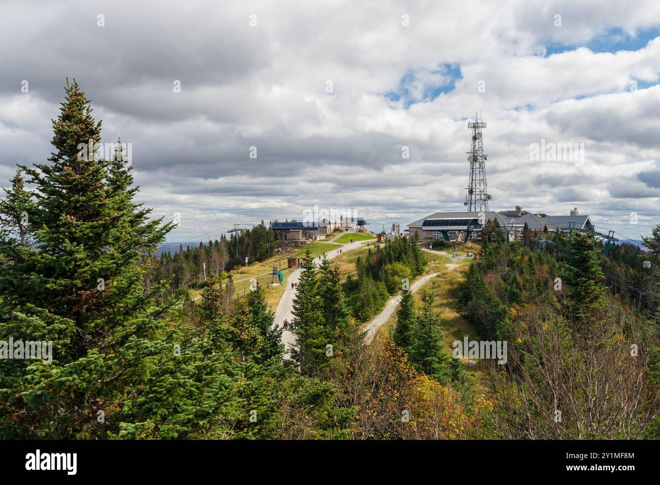 Mont Tremblant Ski Resort autumn scenery from the top of the Mont ...