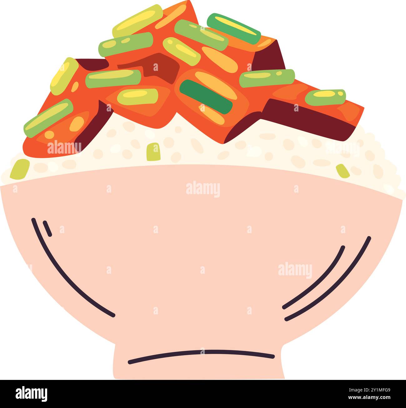 Fresh rice vegetables in Stock Vector Images - Alamy