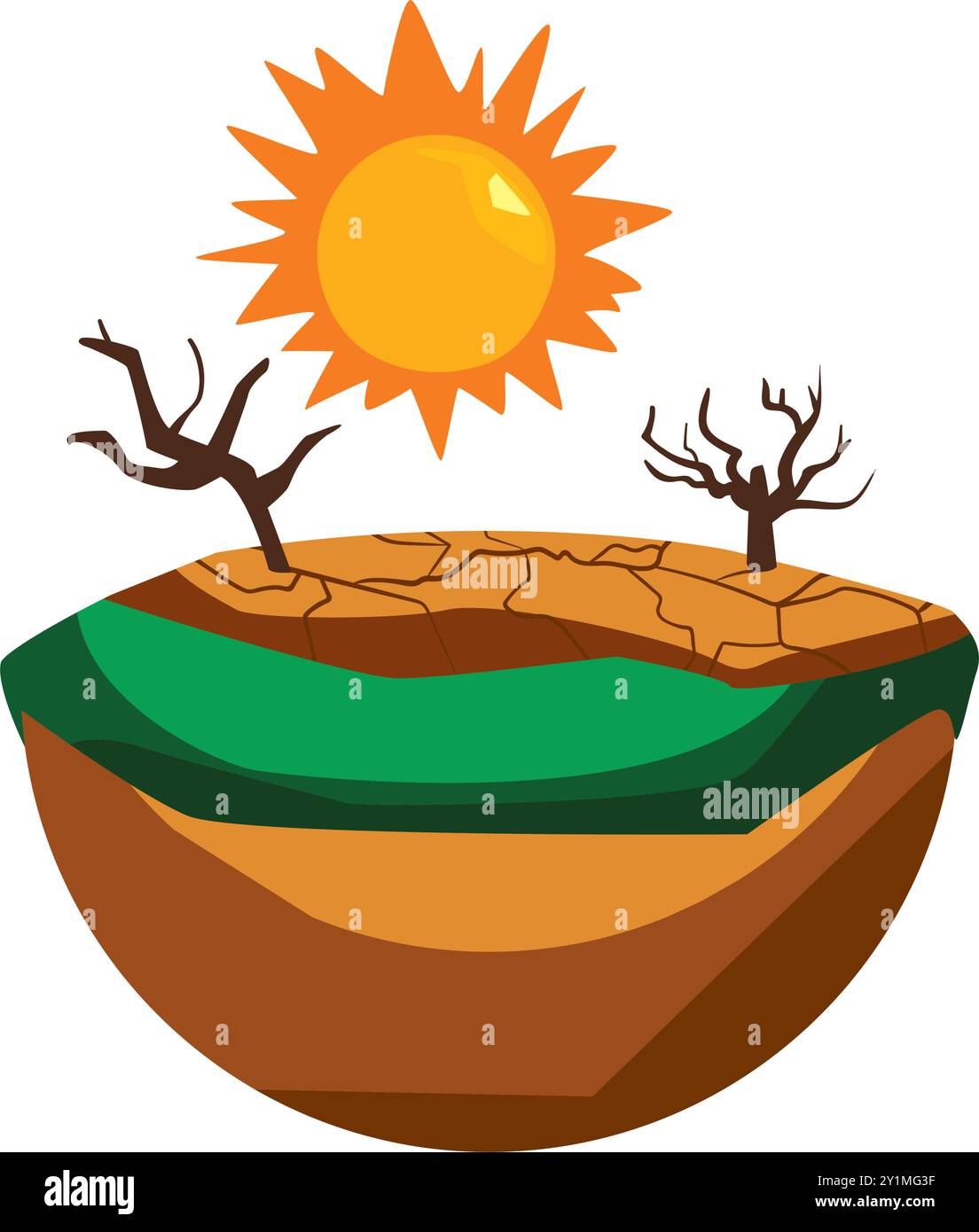 climate change and dry trees Stock Vector Image & Art - Alamy