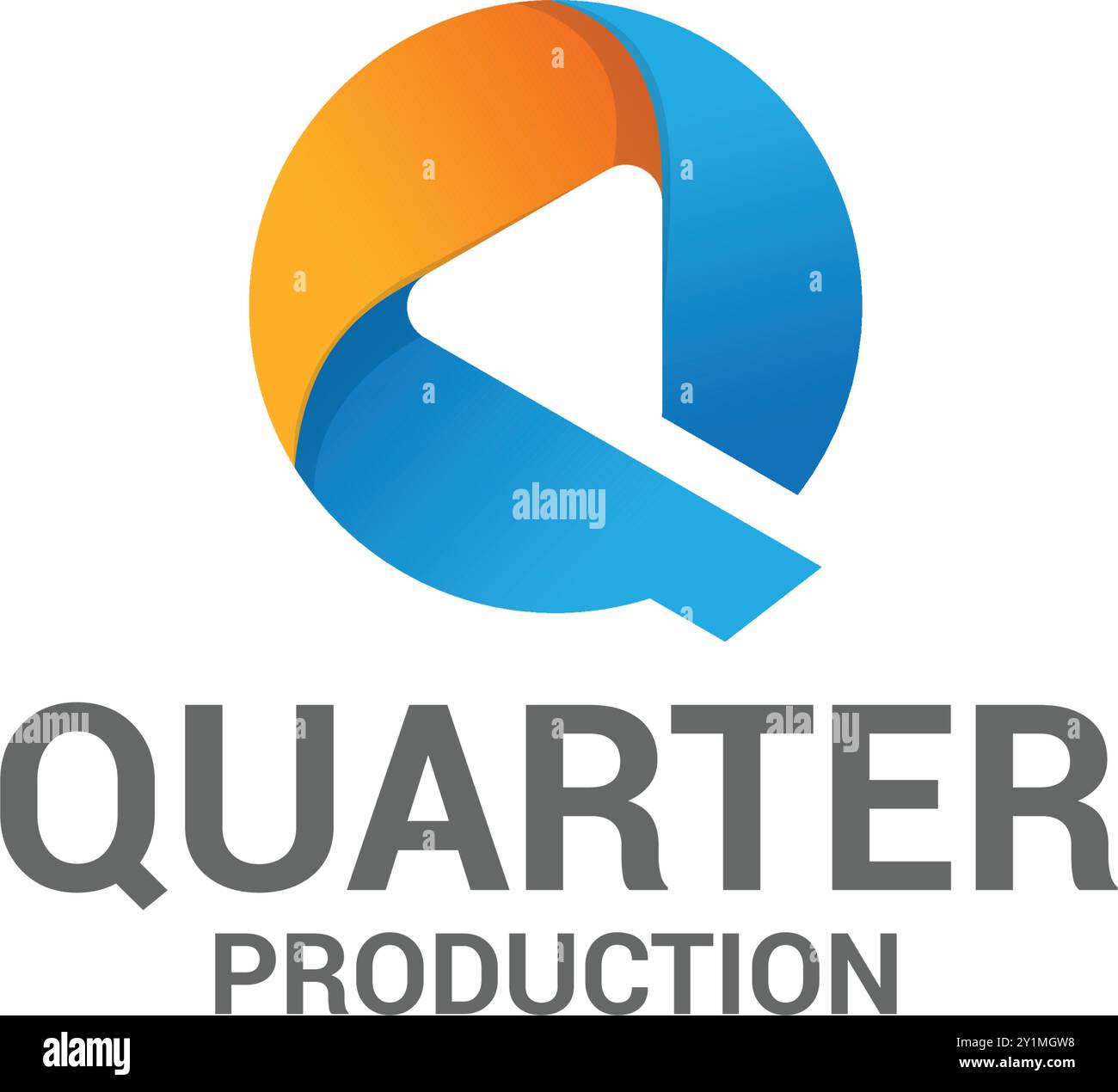 Modern QUARTER PRODUCTION template logo design Stock Vector Image & Art ...