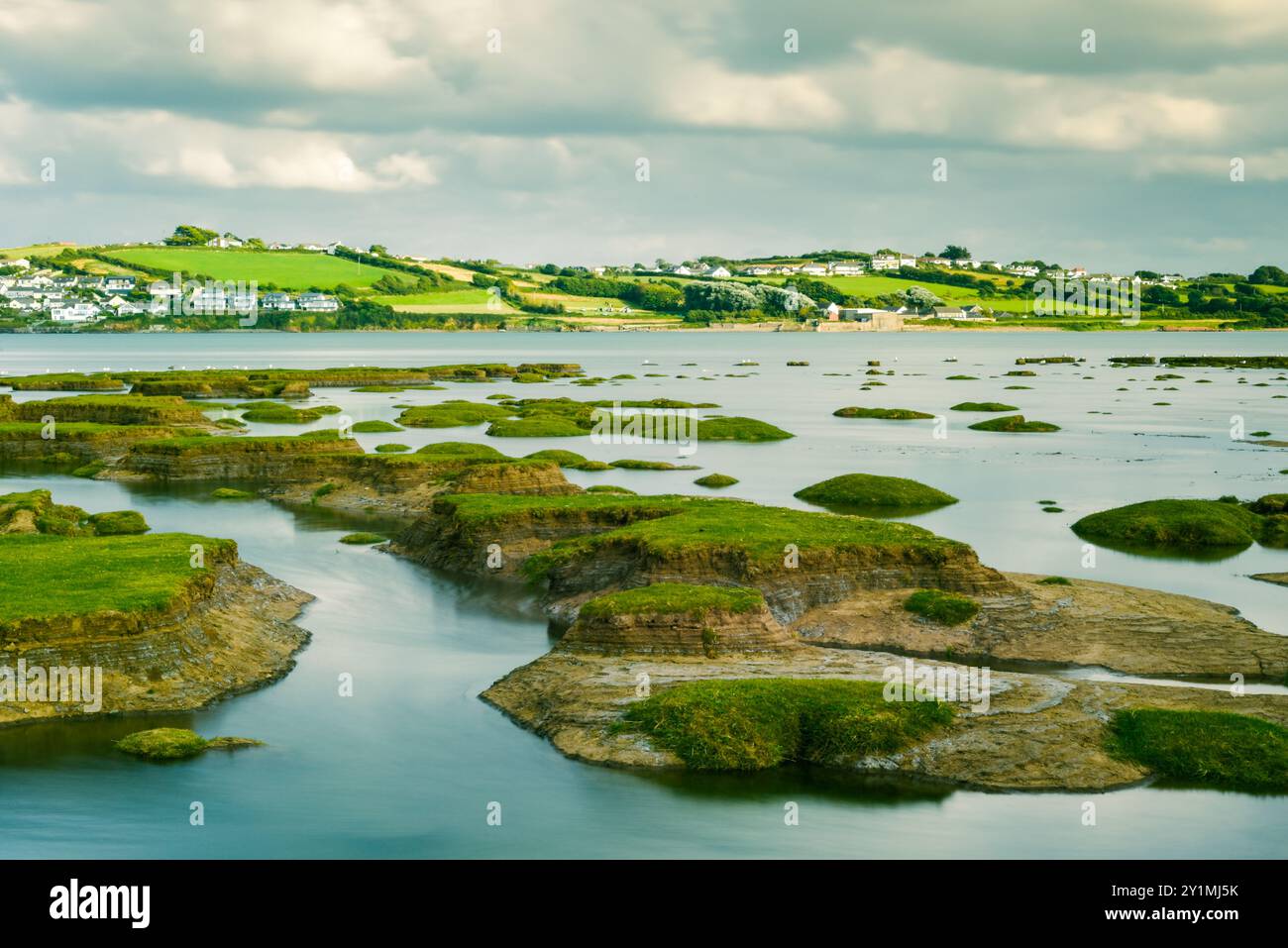 Landscape of unique land formations caused by water erosion to make ...