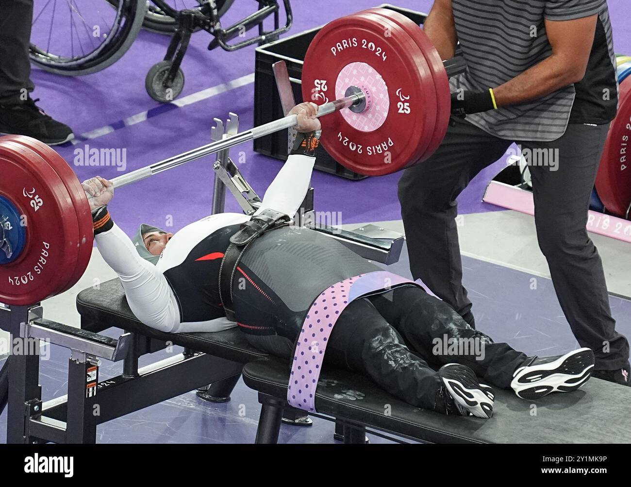 Paris, France. 7th Sep, 2024. Safaa Hassan of Egypt competes during the ...