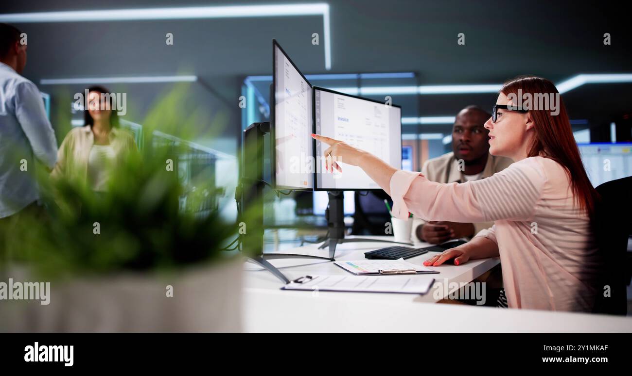 Auditor team calculating checking hi-res stock photography and images ...