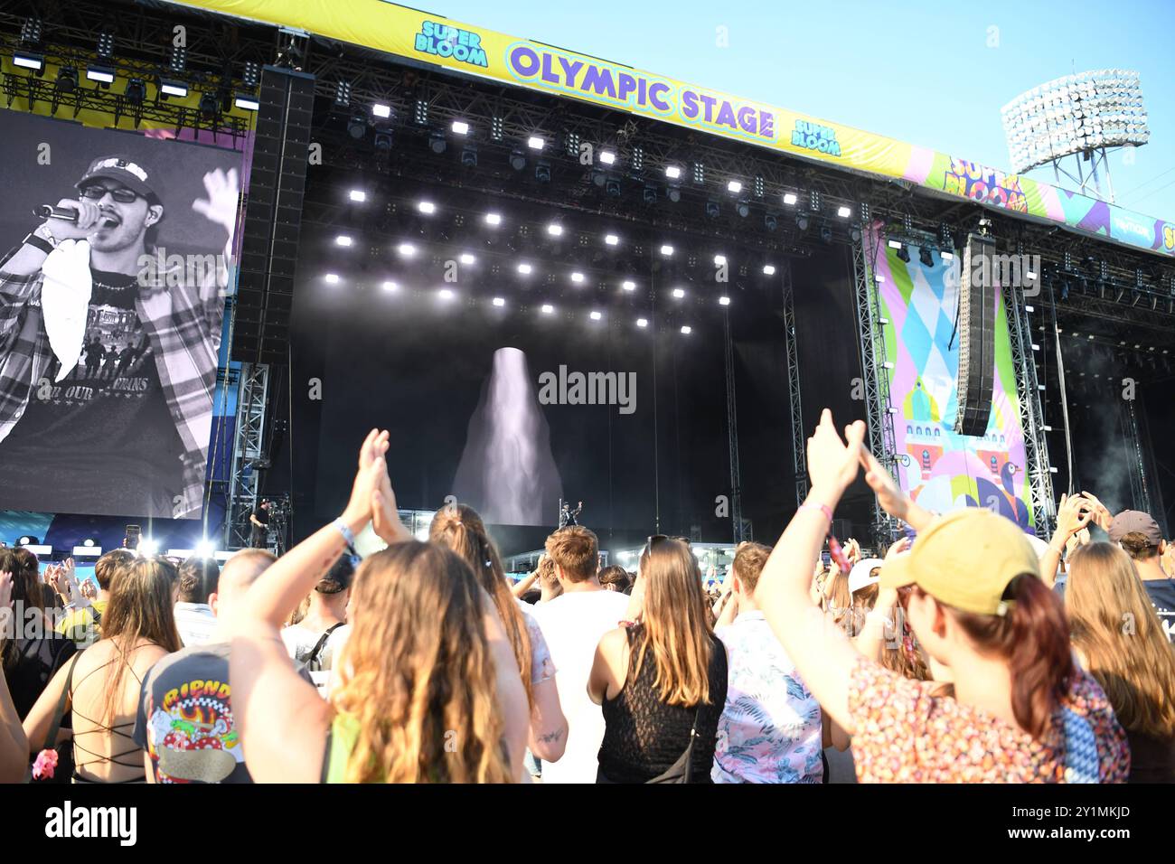 Der deutsch Rapper Rin bei seinem Auftritt beim Musikfestival ...