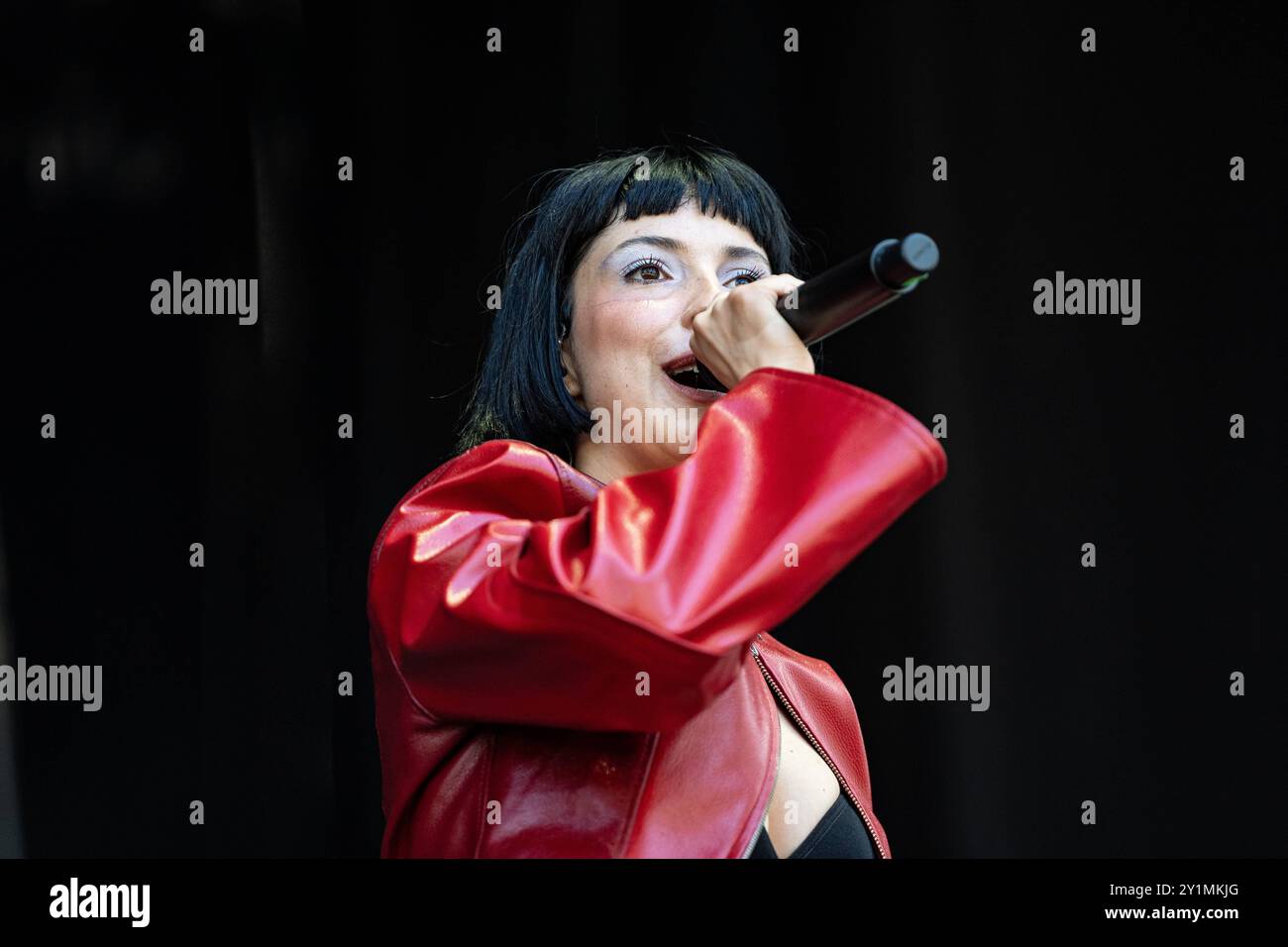 Sängerin Domiziana bei ihrem Auftritt beim Musikfestival Superbloom in München am 07.09.2024 ...