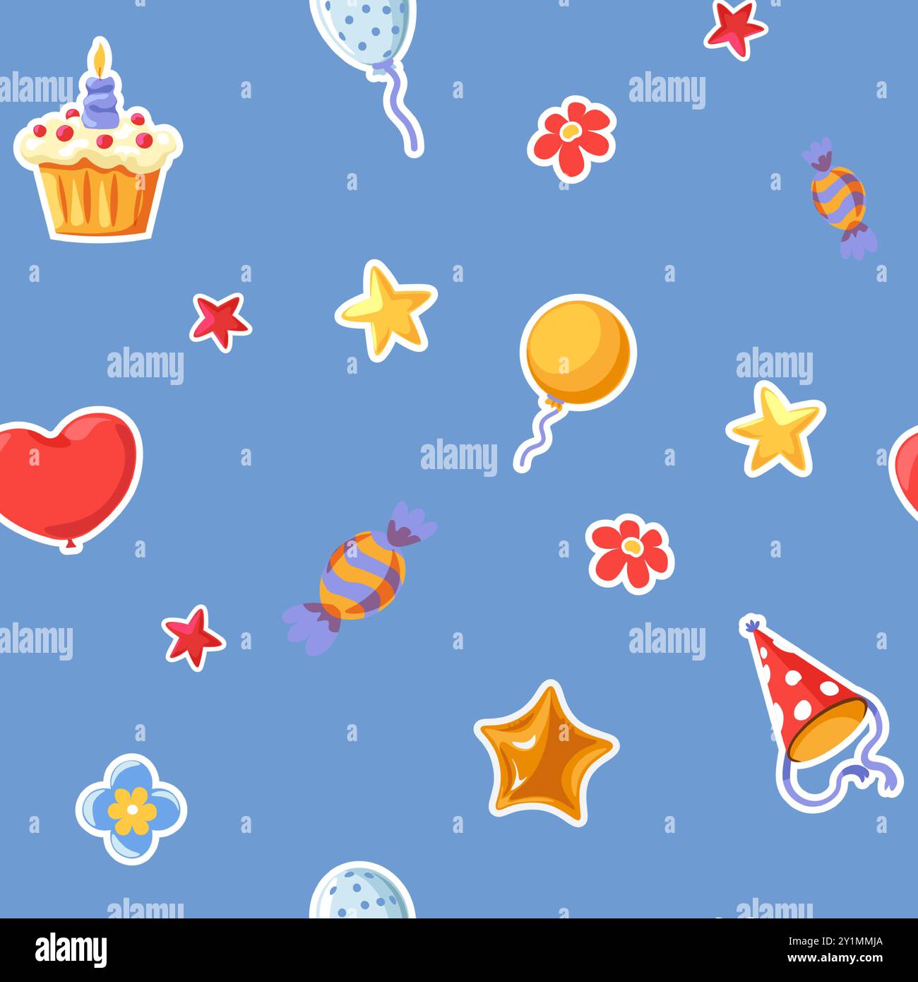 Kids festive seamless pattern Stock Vector Images - Alamy