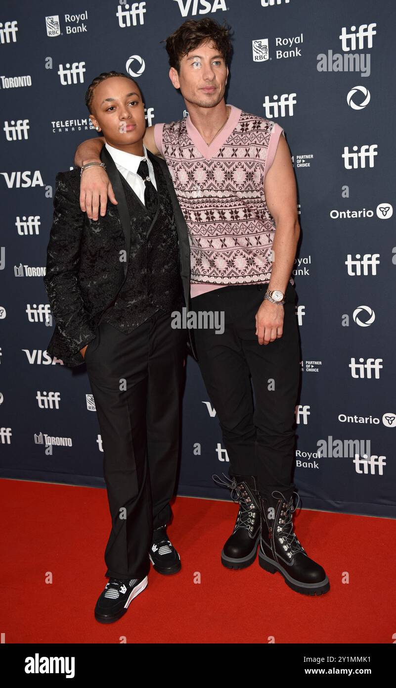 Toronto, Canada. 07th Sep, 2024. Barry Keoghan (R) and Nykiya Adams ...