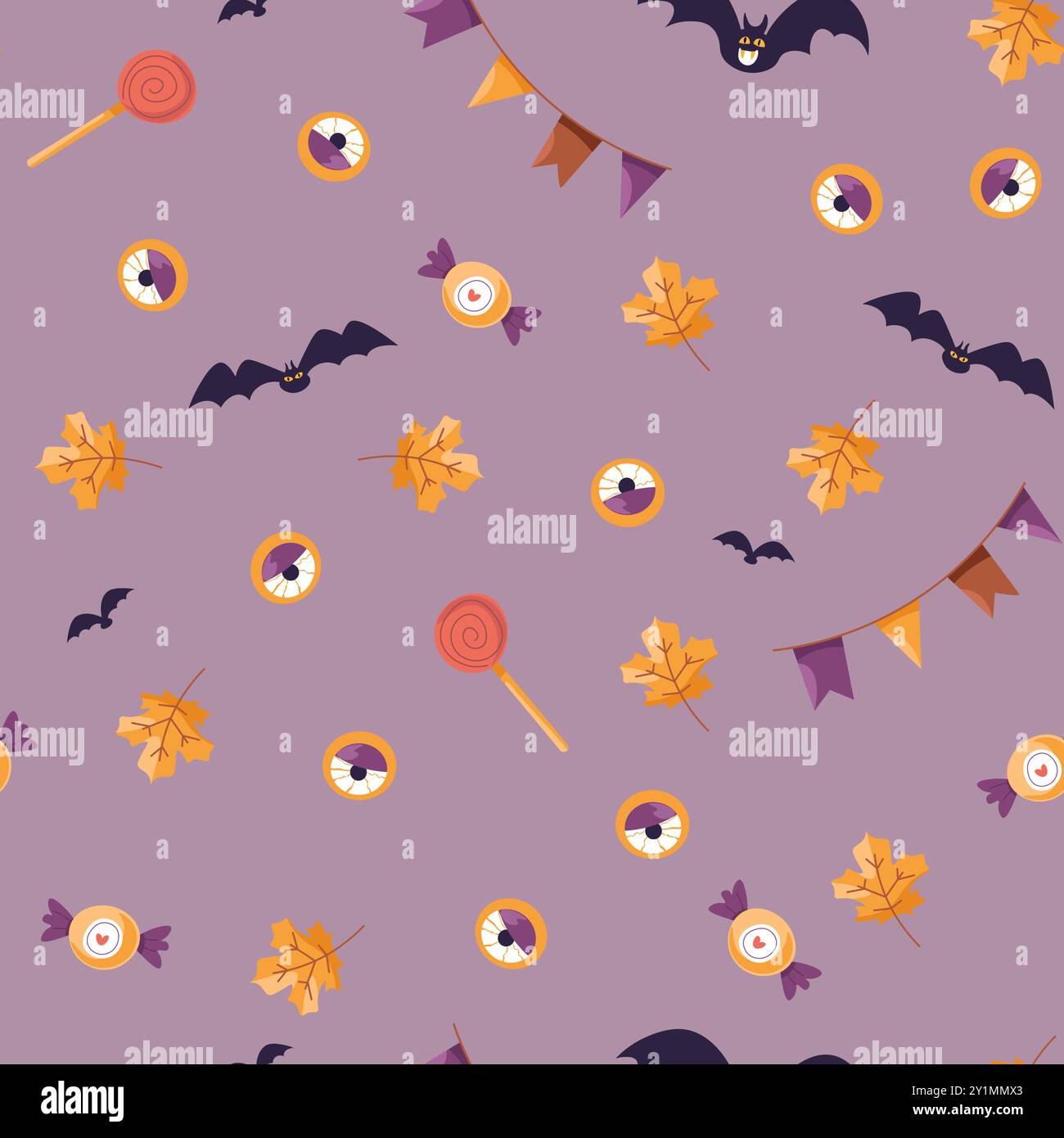 Cute candies seamless pattern Stock Vector Images - Alamy