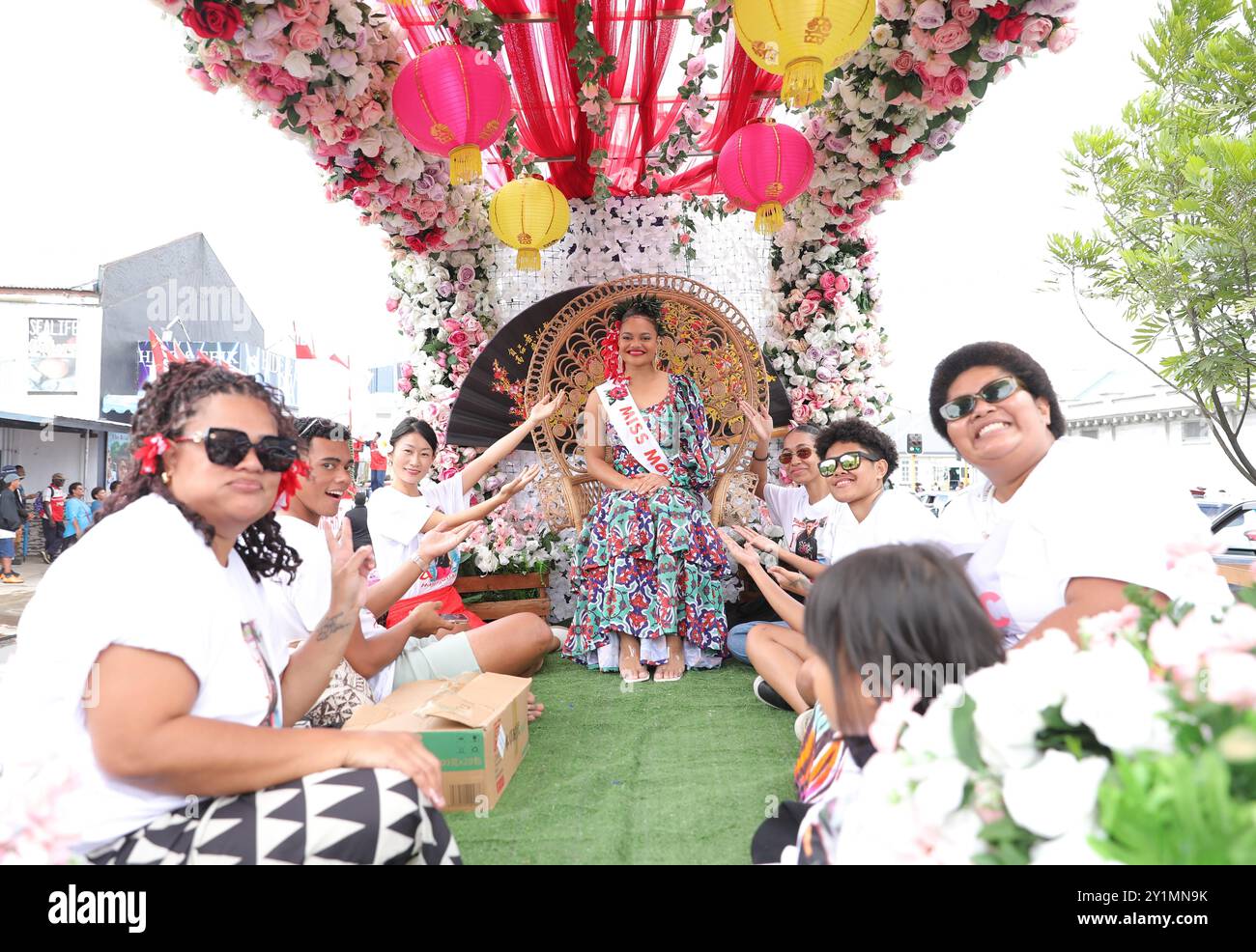 Suva. 7th Sep, 2024. People participate in a float parade in ...