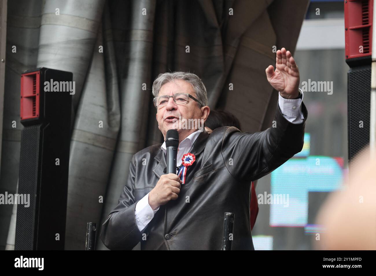 Paris, France. 07th Sep, 2024. Speech by Jean-Luc Melenchon, former “La ...