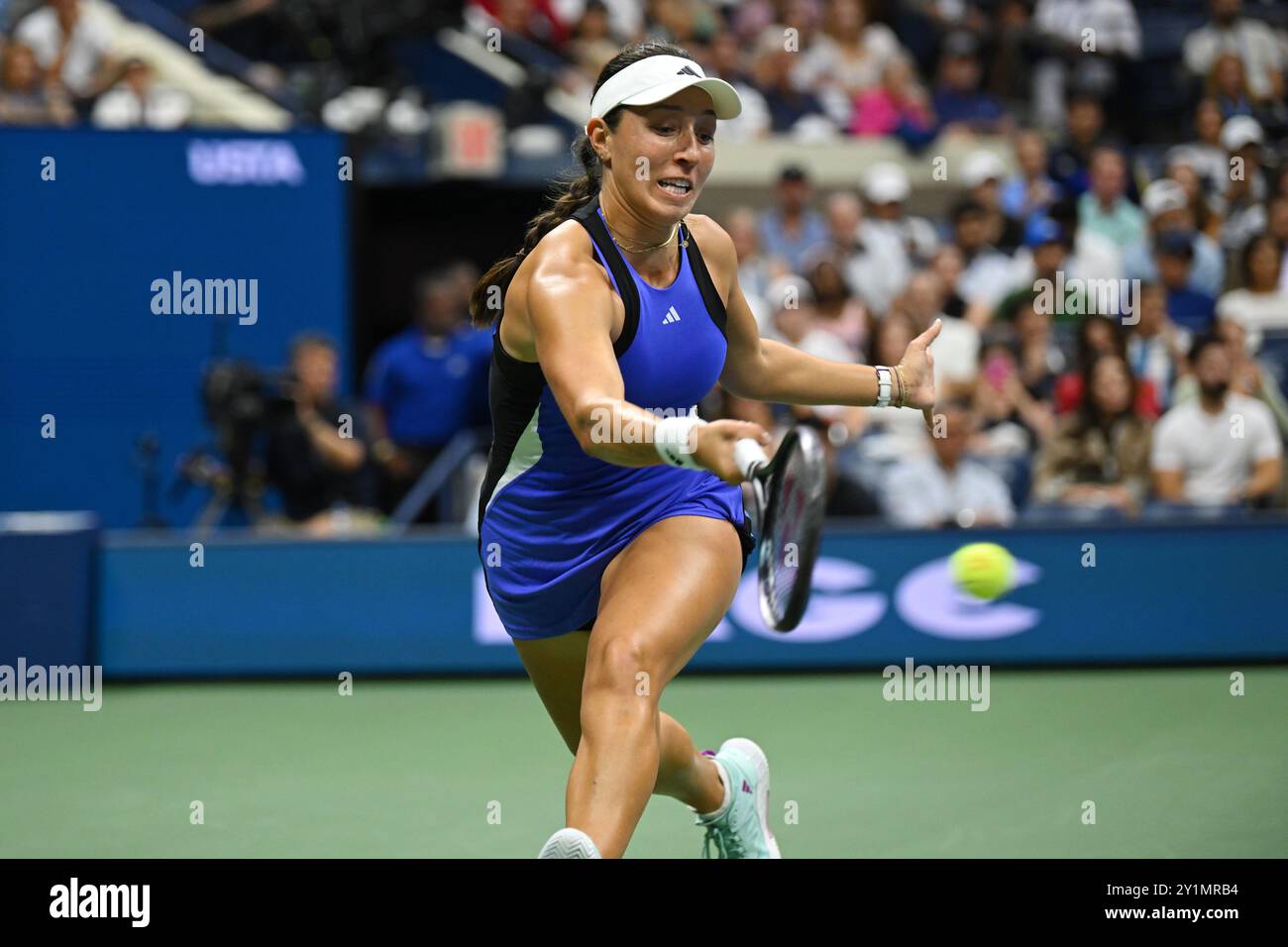 New York, USA. 7th Sep, 2024. Jessica Pegula competes during the women ...