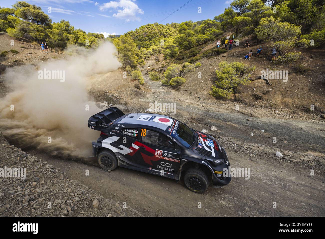 18 KATSUTA Takamoto, JOHNSTON Aaron, Toyota GR Yaris Rally1, action ...