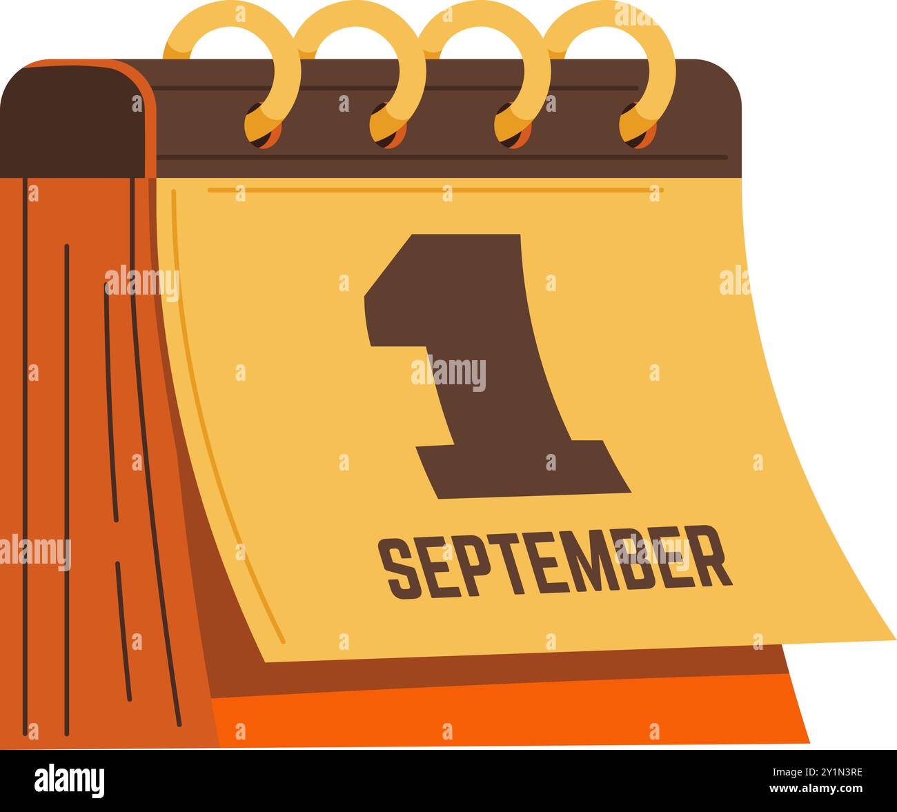 September Calendar Illustration Isolated vector Stock Vector Image ...
