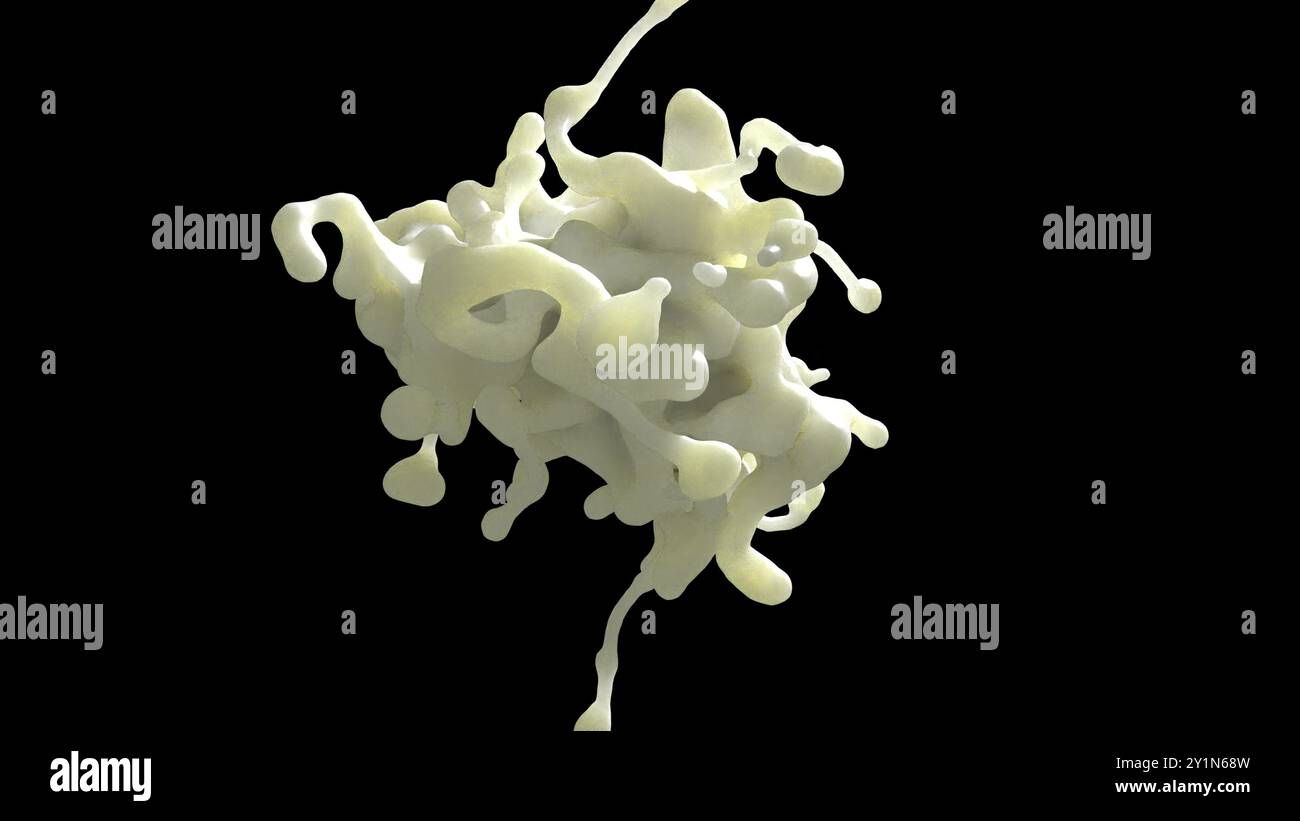 3D butter splash on black bg super slow motion 3d render Stock Photo ...