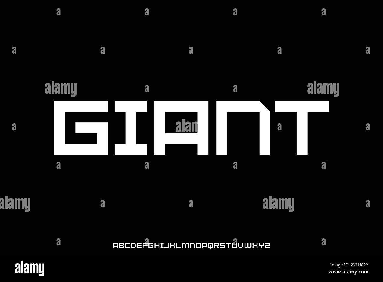 Modern geometric grotesque alphabet display font vector. Typeface for ...