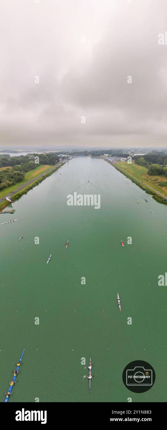 Drone view of Holme Pierrepont Country Park and the National Water ...