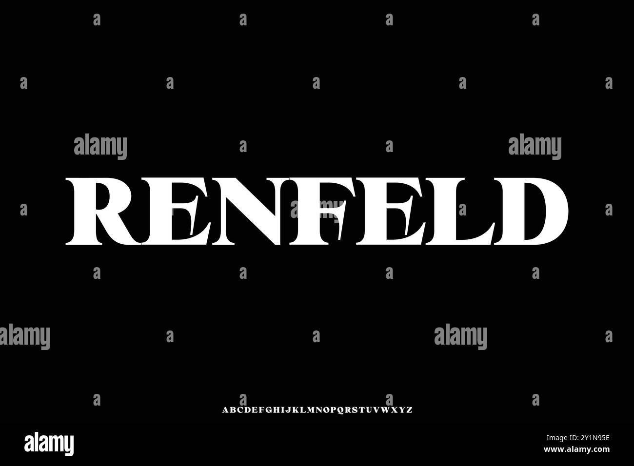 Strong bold serif alphabet display font vector illustration Stock ...