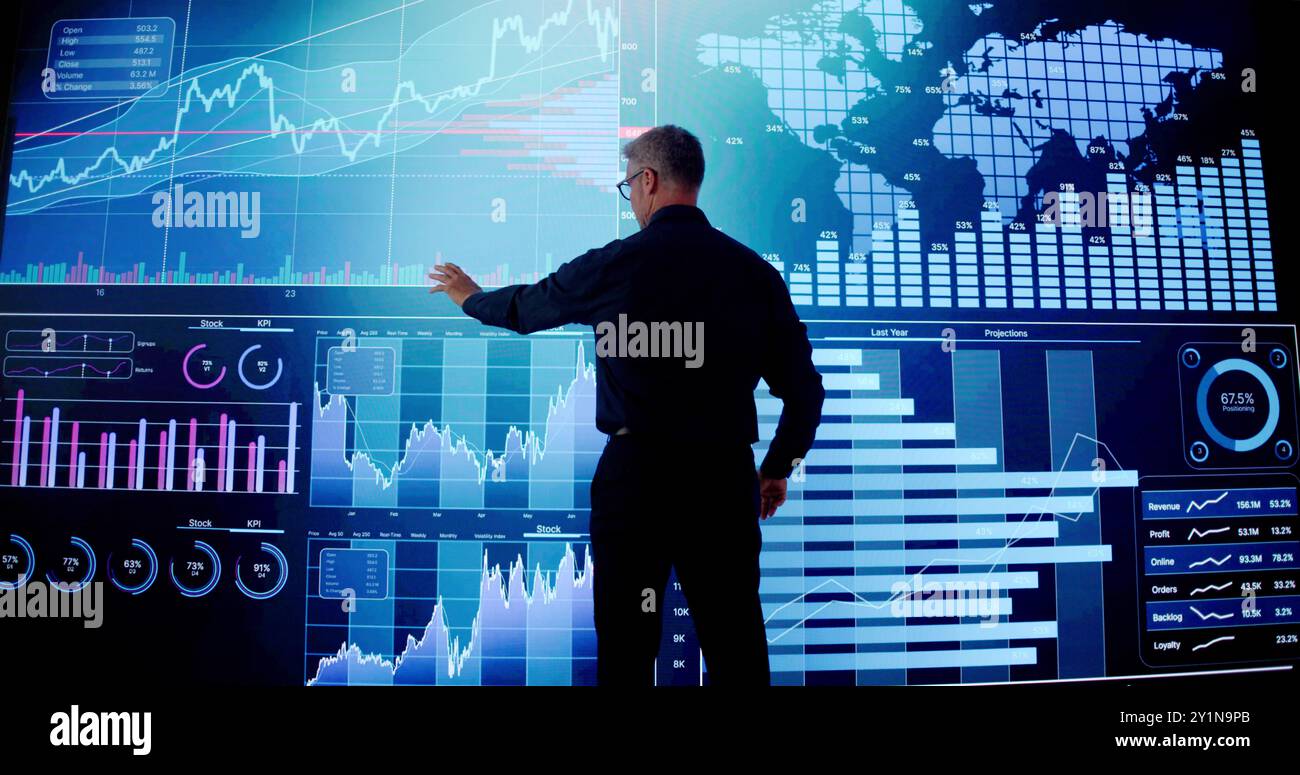 Business AI Data Software. Information Report Research Stock Photo - Alamy