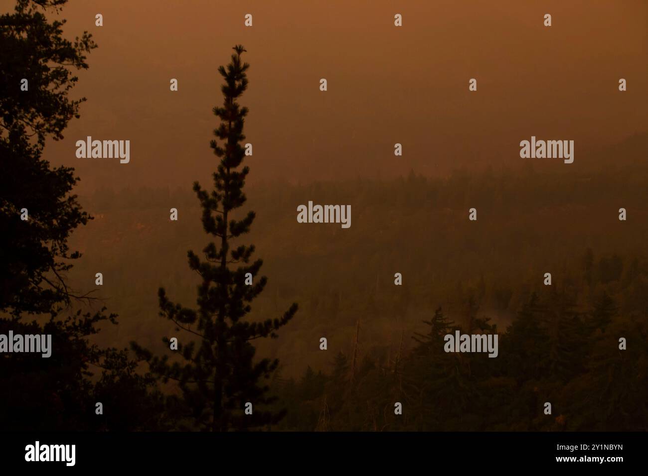 Big Bear City, California, USA. 7th Sep, 2024. Smoky hotspots are ...