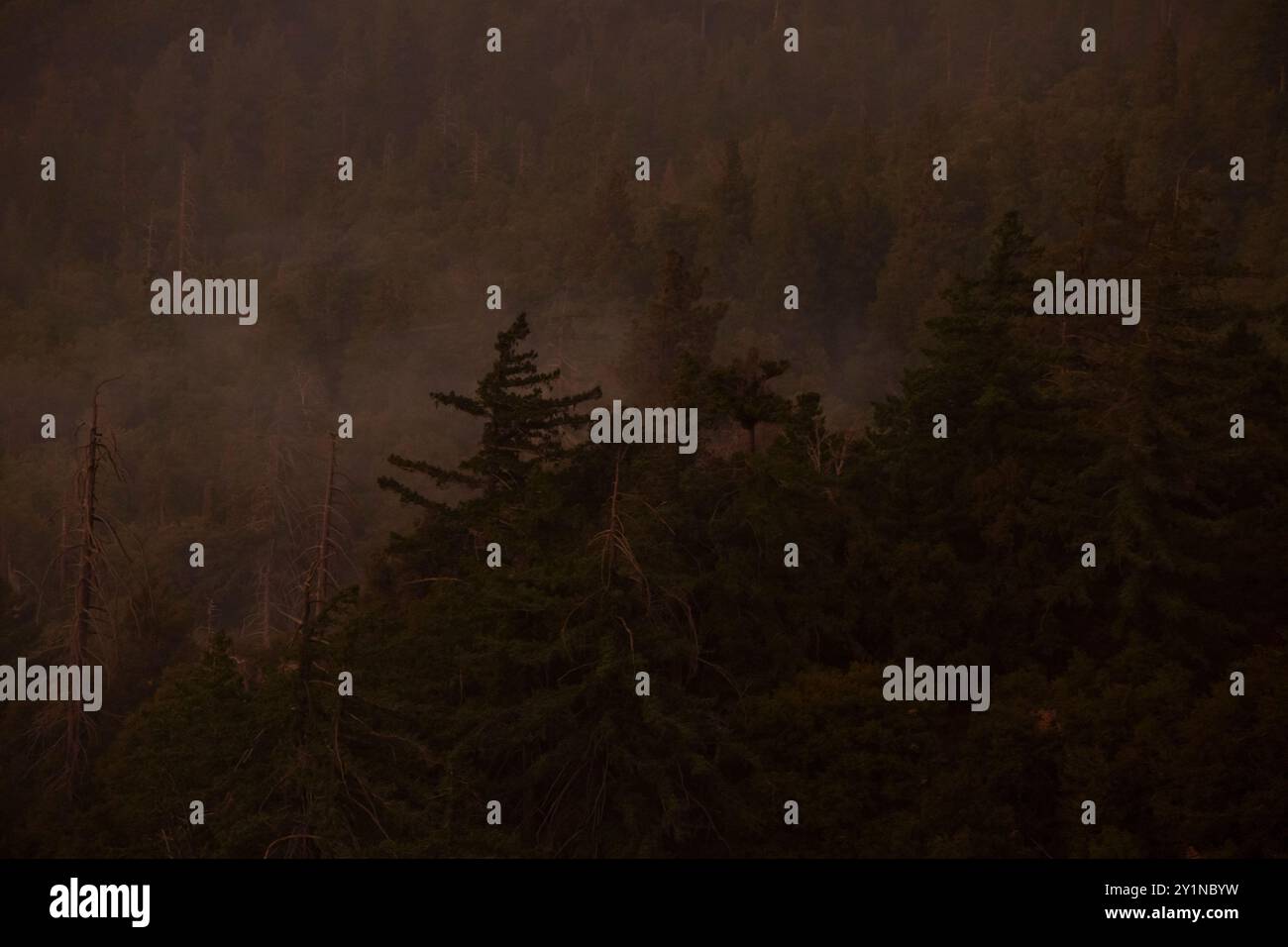 Big Bear City, California, USA. 7th Sep, 2024. Smoky hotspots are ...