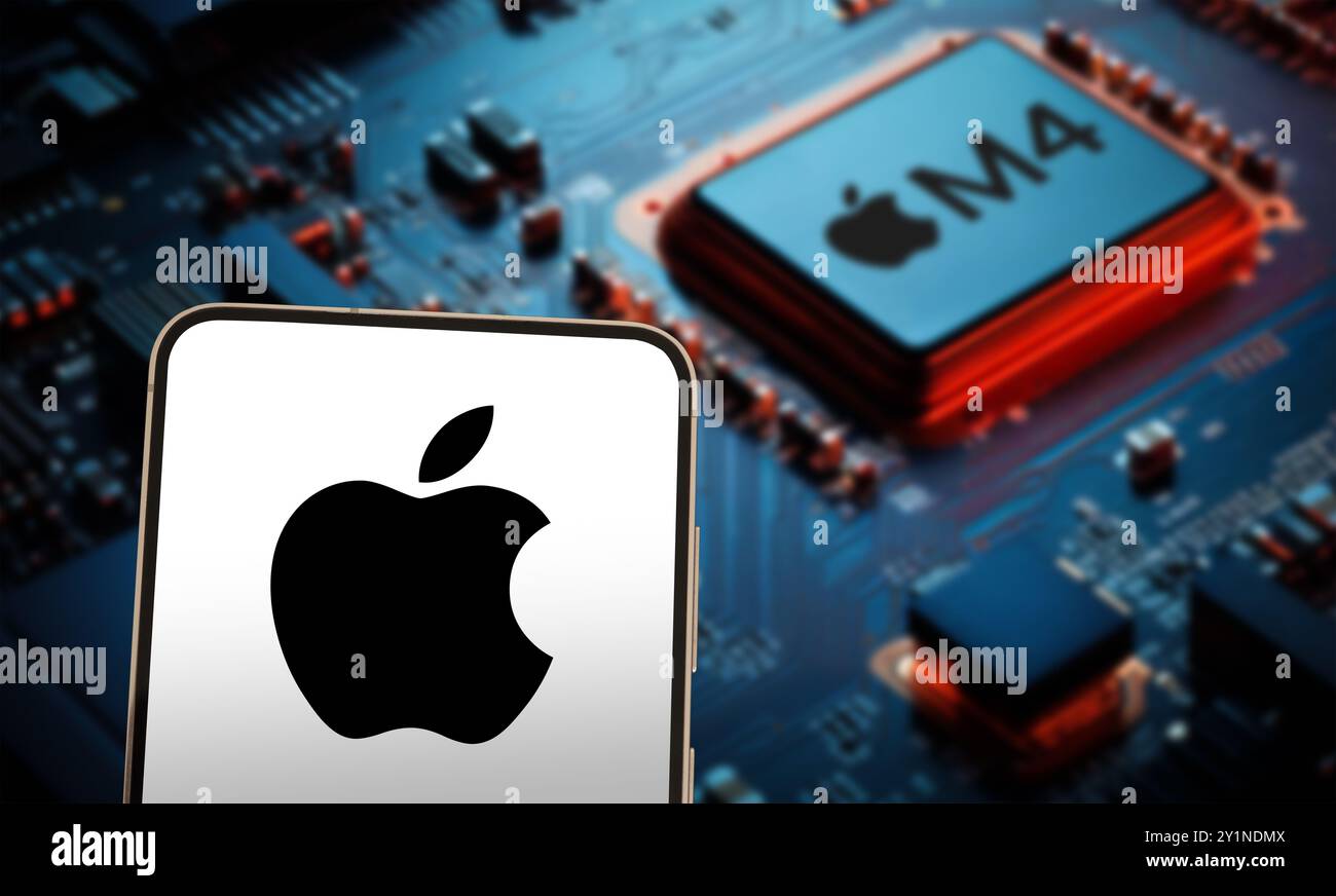 Apple M4 Chip Processor technology Stock Photo - Alamy