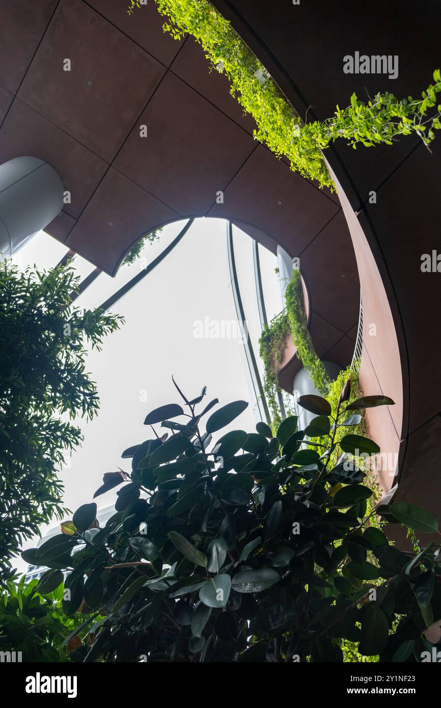 Singapore - 8 March 2024: View of the Green Oasis, an outdoor garden in ...