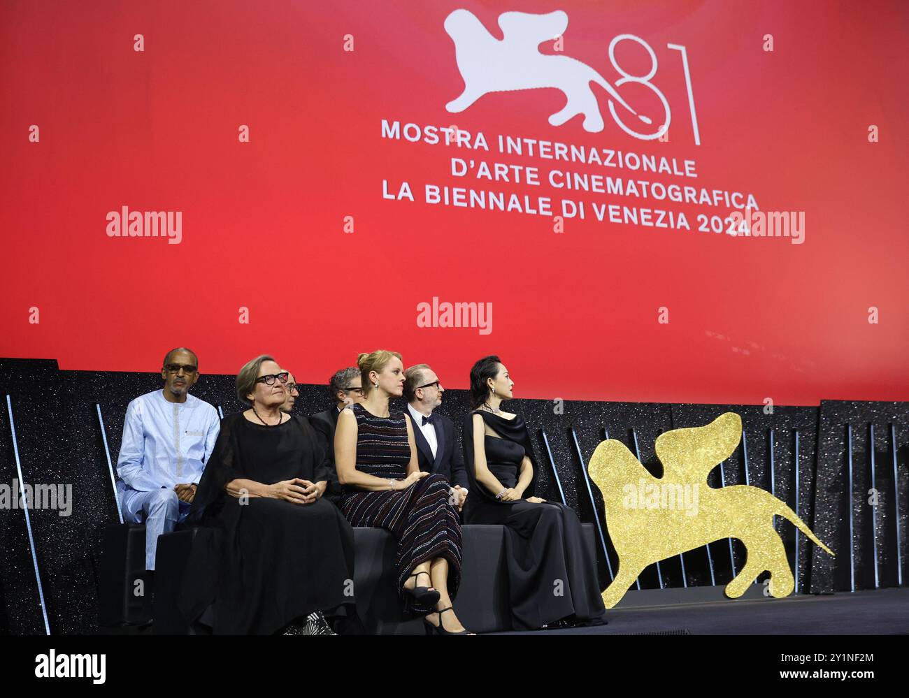 Venice, Italy. 7th Sep, 2024. Jury members of the 81st Venice Film ...