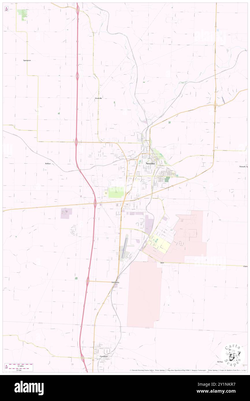 Map of neosho missouri Cut Out Stock Images & Pictures - Alamy