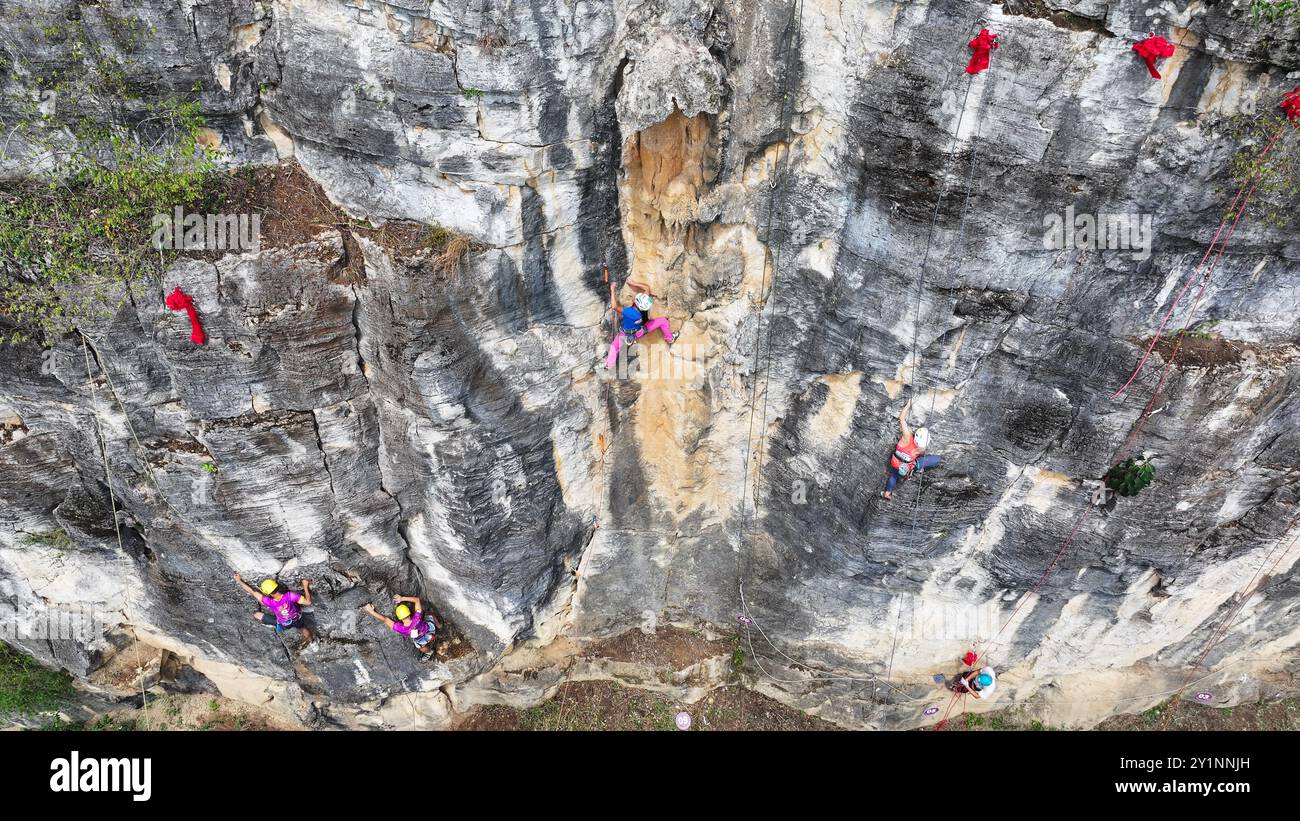 QIANXINAN, CHINA - SEPTEMBER 7, 2024 - Contestants compete in the Red ...