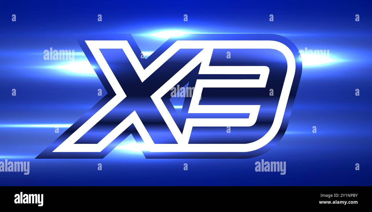 3x winner banner, promotion flyer, prize label. Speed lights. Vector ...