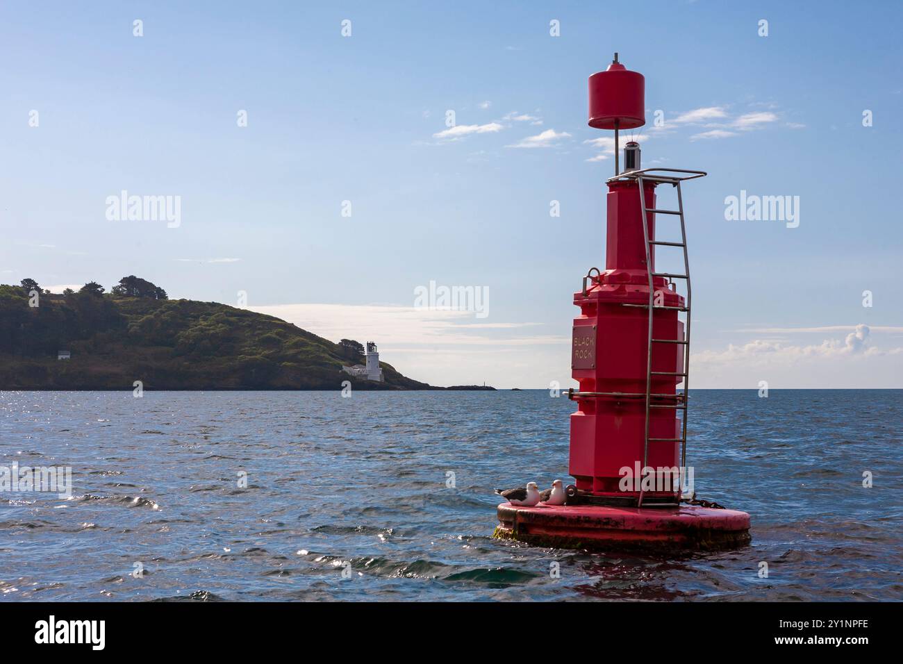 Black Rock, port hand mark at the entrance to the River Fal, Cornwall ...
