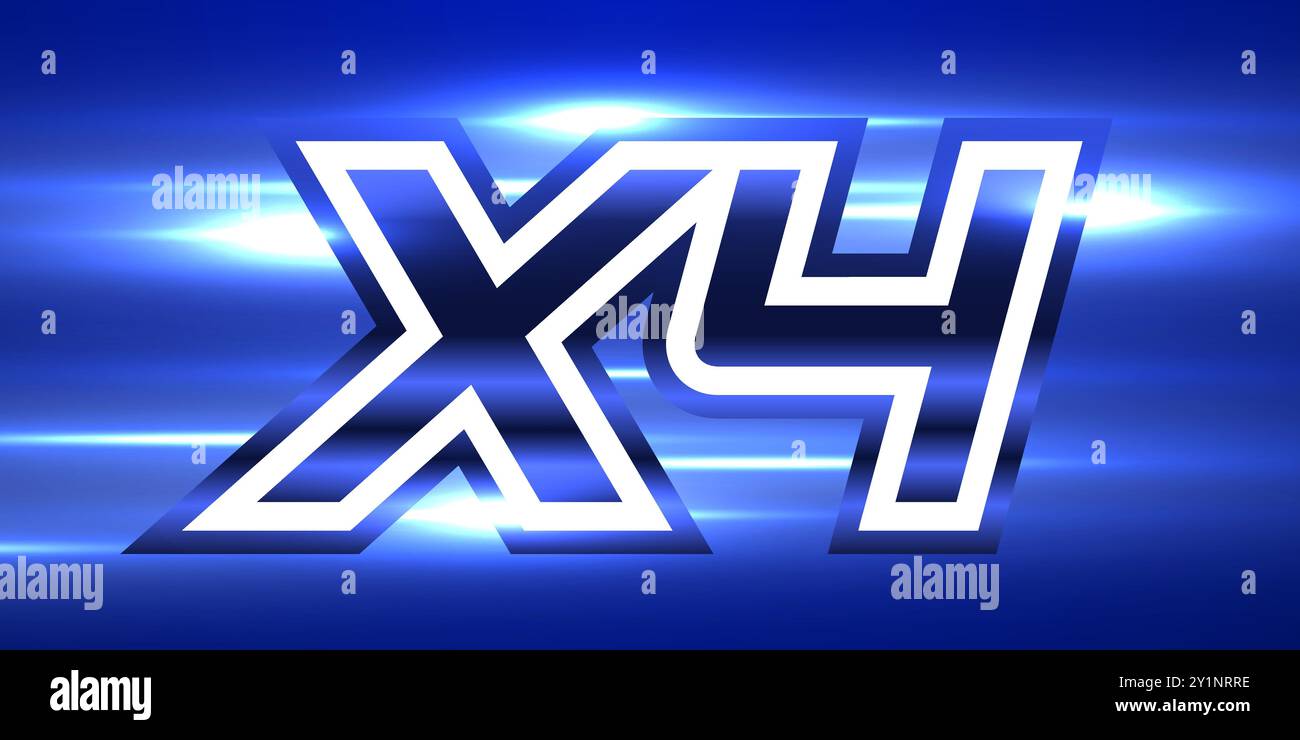 4x winner banner, promotion flyer, prize label. Speed lights. Vector ...
