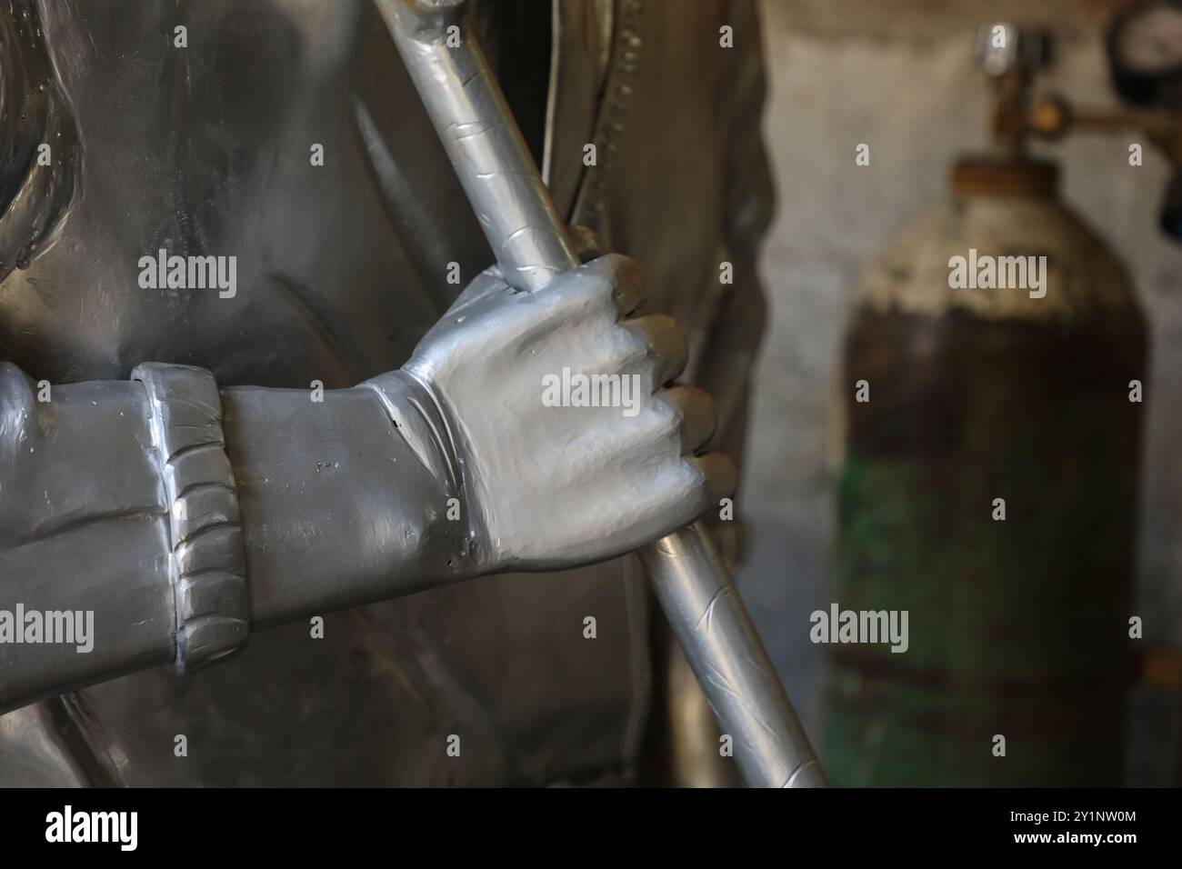 A statue from hardened steel of the Palestinian popular folkloric ...
