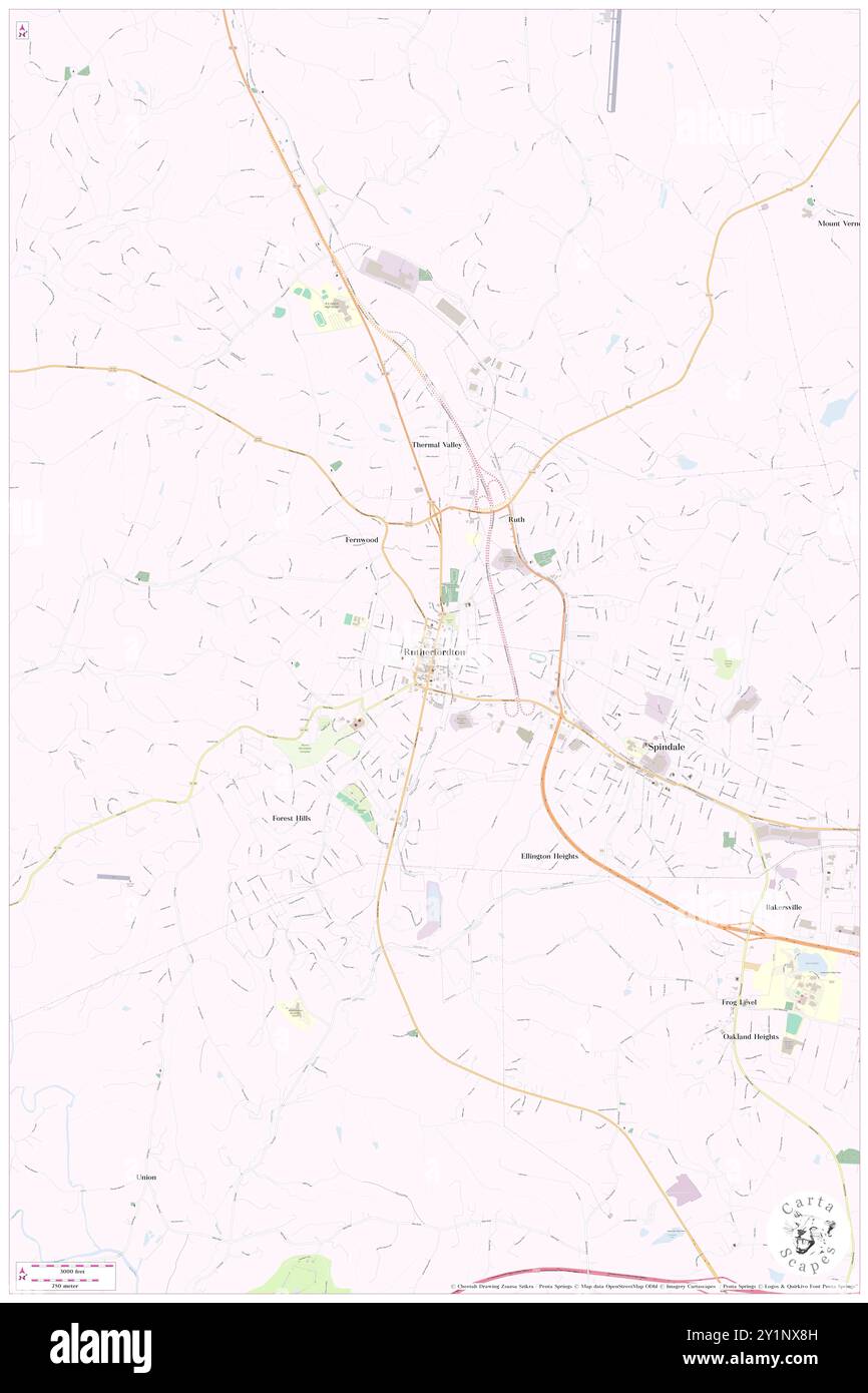 Rutherfordton map hi-res stock photography and images - Alamy
