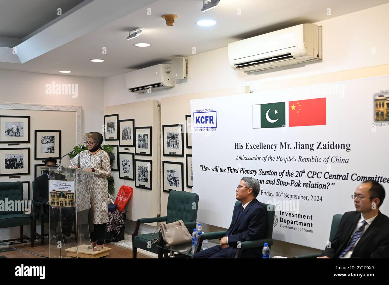 Karachi, Pakistan. 6th Sep, 2024. Nadira Panjwani, chairperson of the ...