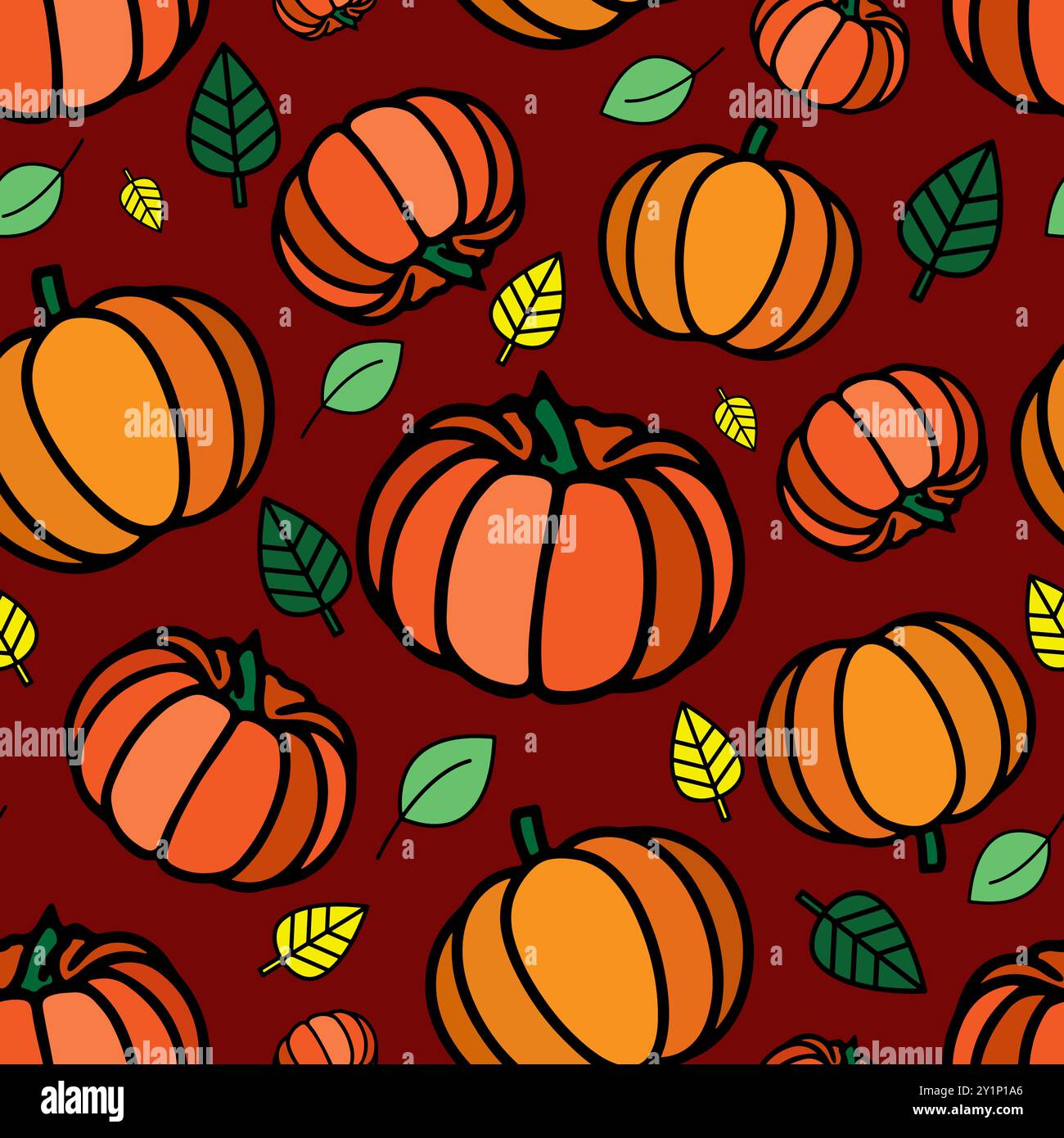 Thanksgiving holiday event seamless pattern. Autumn-themed repeat print ...