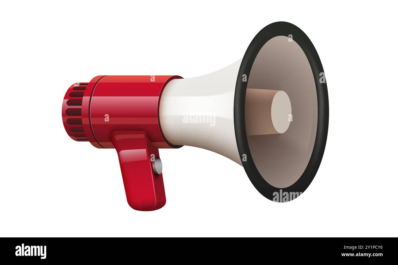 Realistic 3d megaphone or loudspeaker. Vector illustration Stock Vector ...