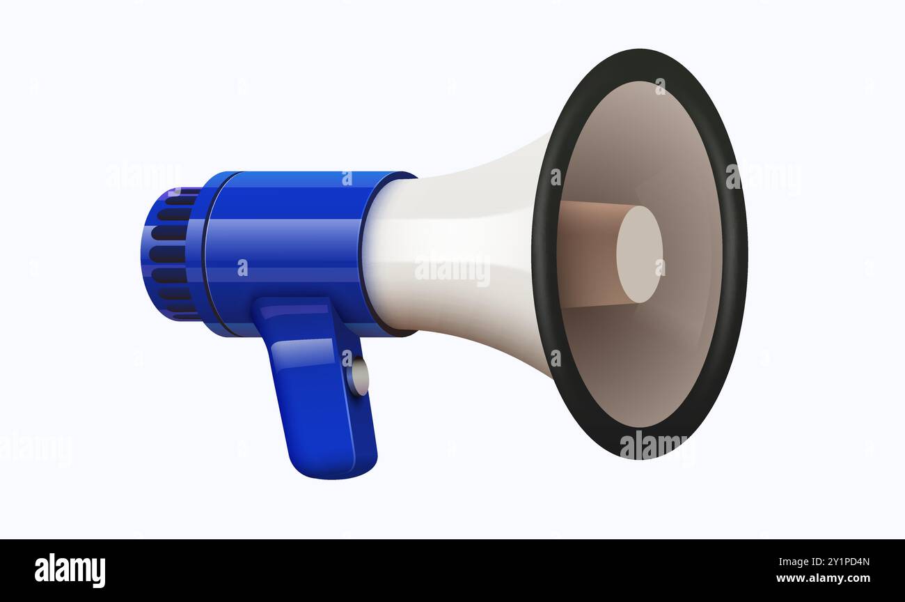 Realistic 3d megaphone or loudspeaker. Vector illustration Stock Vector Image & Art - Alamy