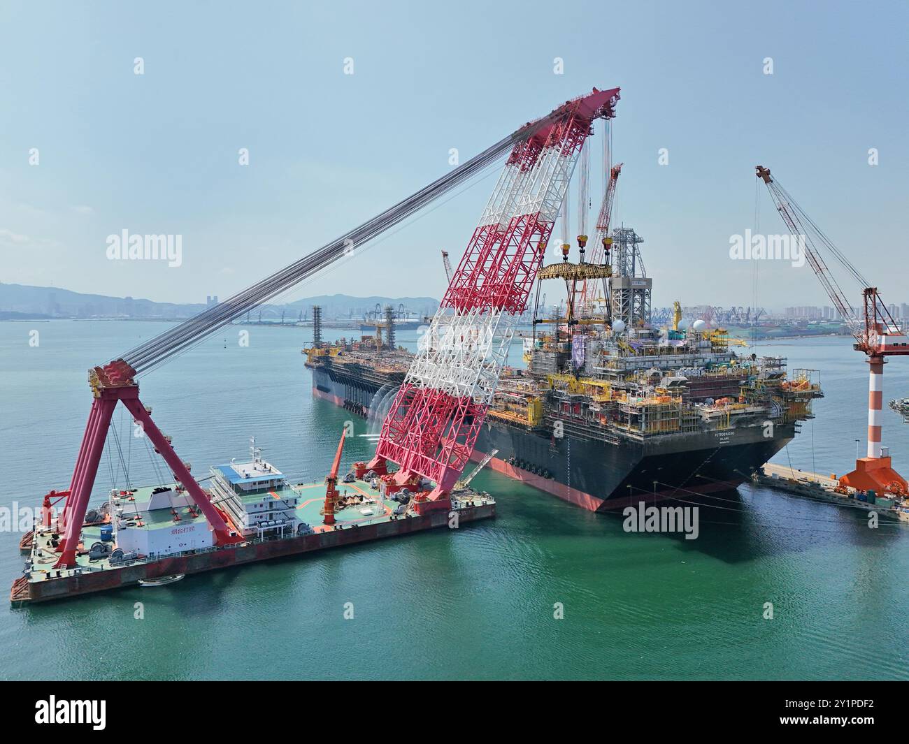 YANTAI, CHINA - SEPTEMBER 8, 2024 - A floating production, storage and ...
