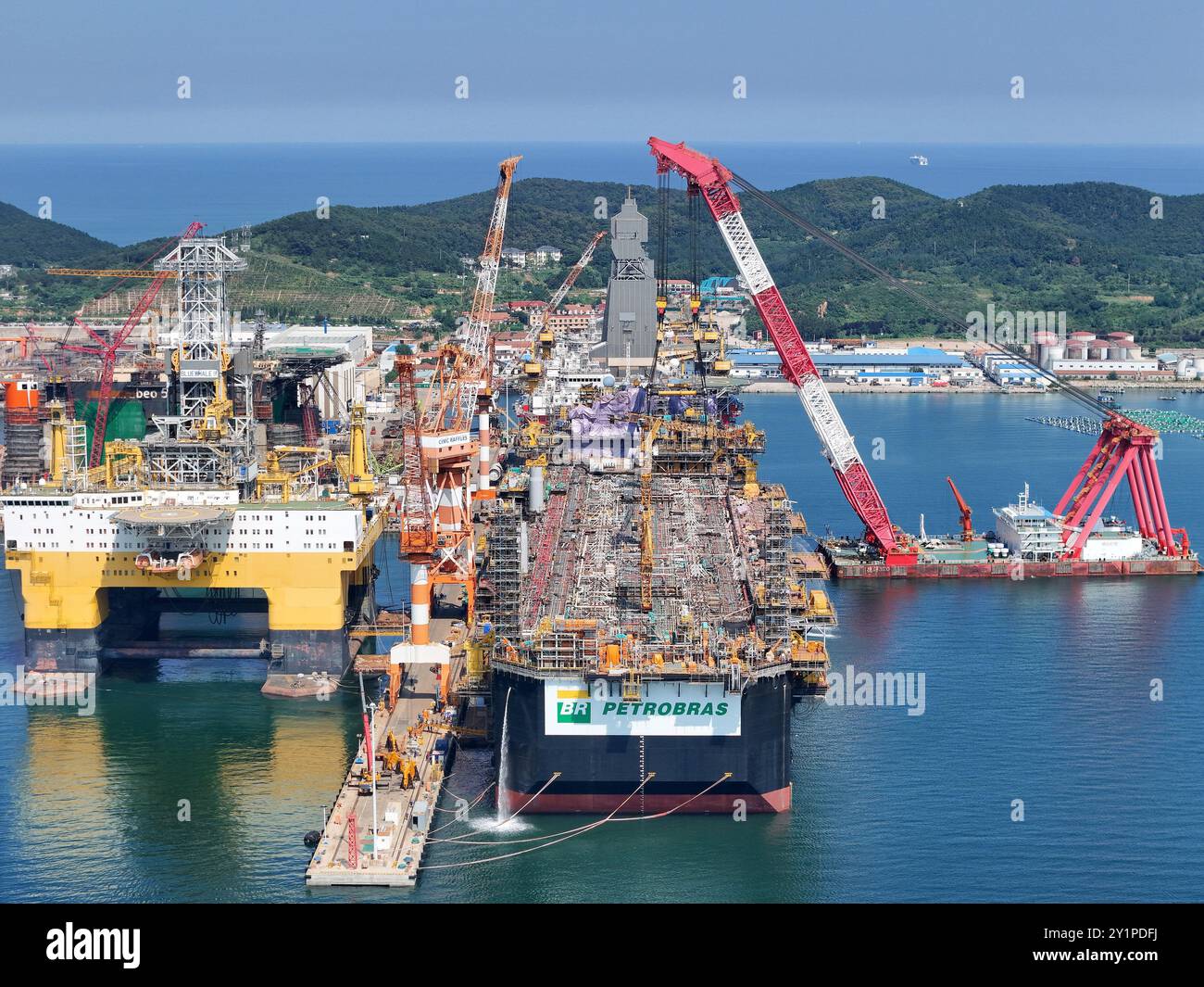 YANTAI, CHINA - SEPTEMBER 8, 2024 - Multi-type offshore equipment and ...