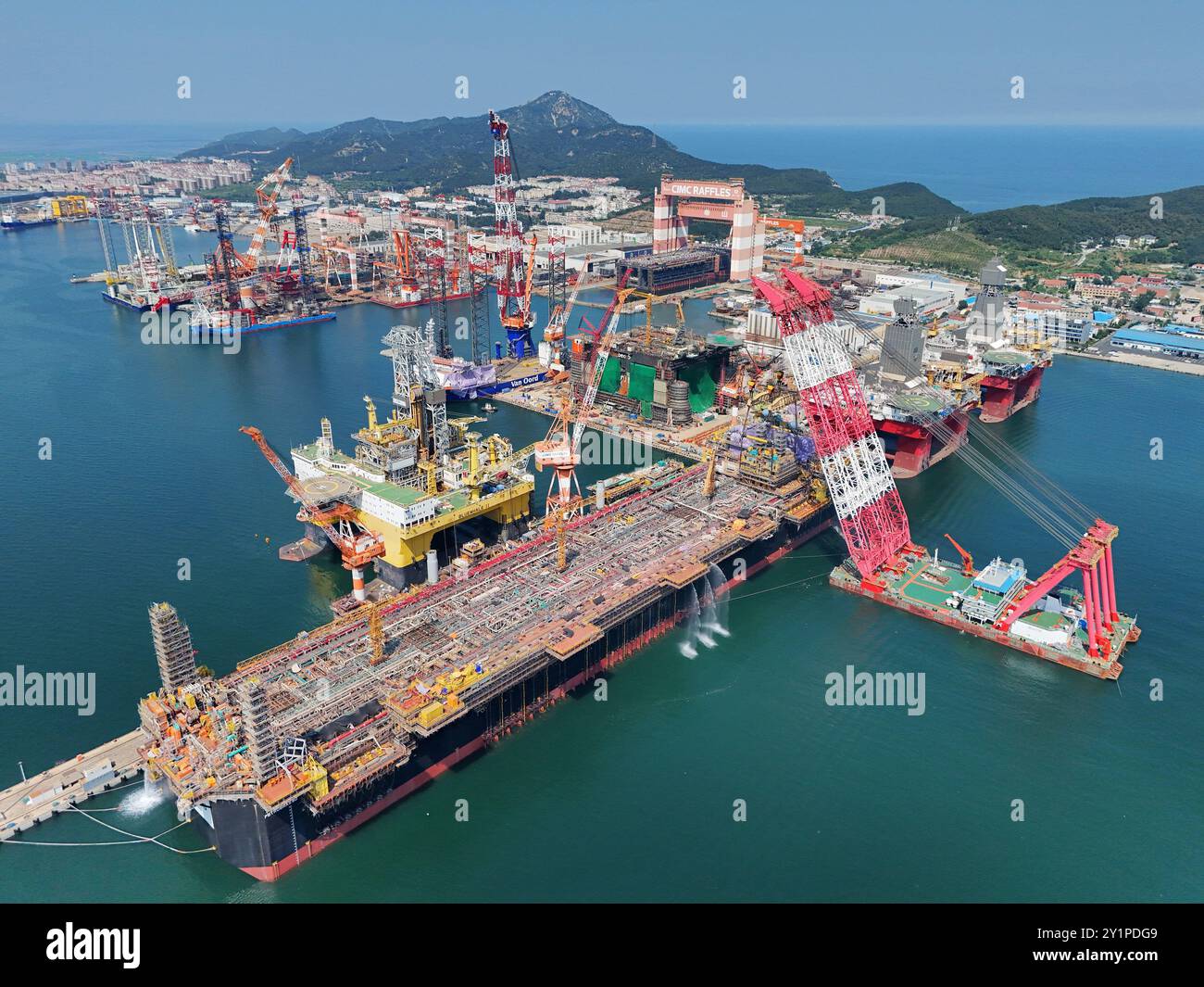 YANTAI, CHINA - SEPTEMBER 8, 2024 - Multi-type offshore equipment and ...