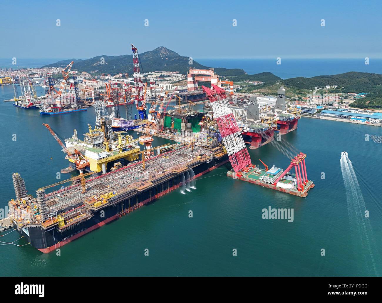 YANTAI, CHINA - SEPTEMBER 8, 2024 - Multi-type offshore equipment and ...
