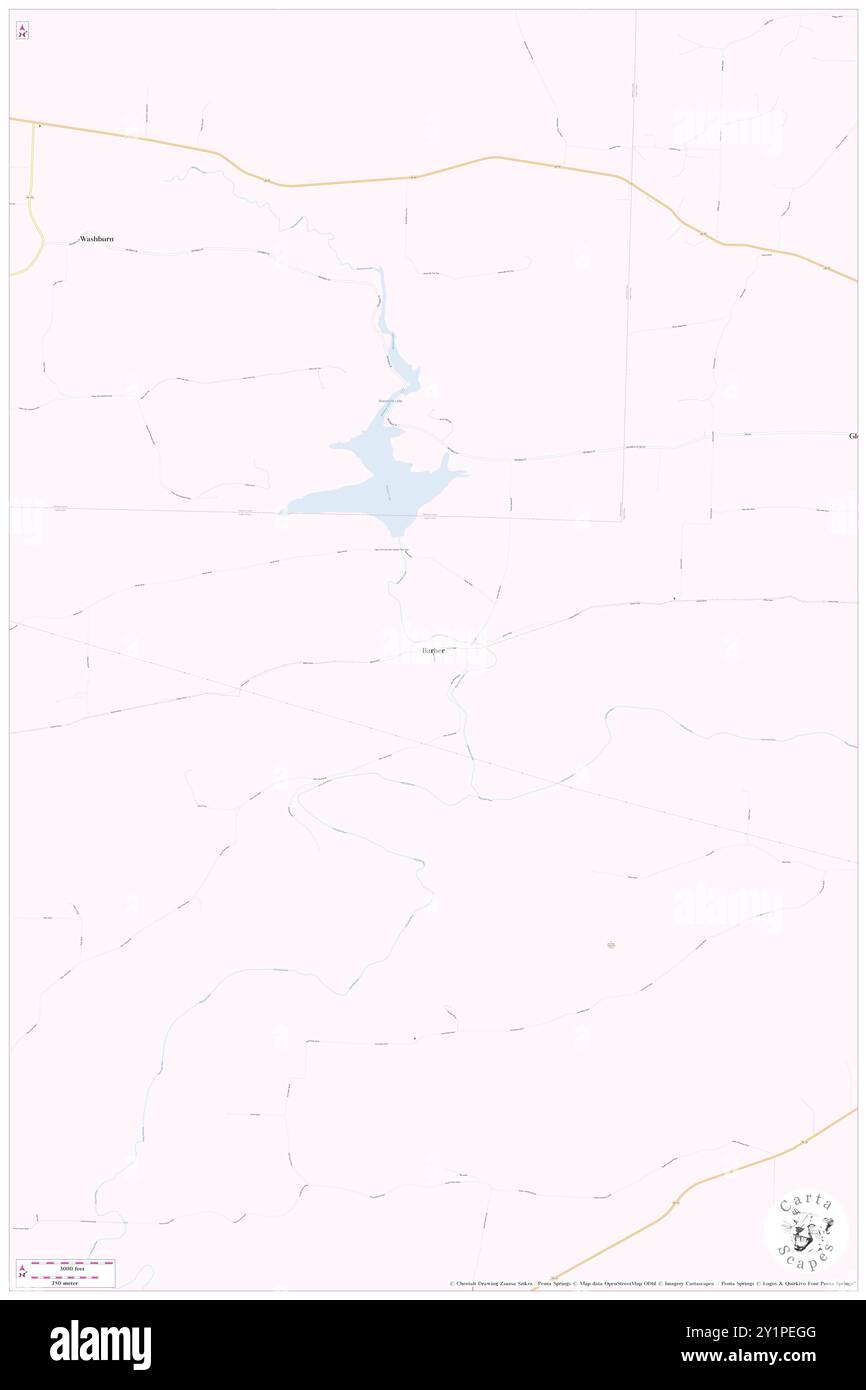 Barber county map hi-res stock photography and images - Alamy