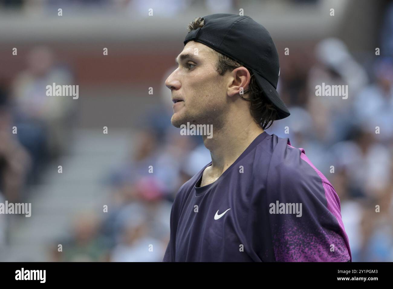 Jack Draper of Great Britain during day 12 of the 2024 US Open, Grand ...