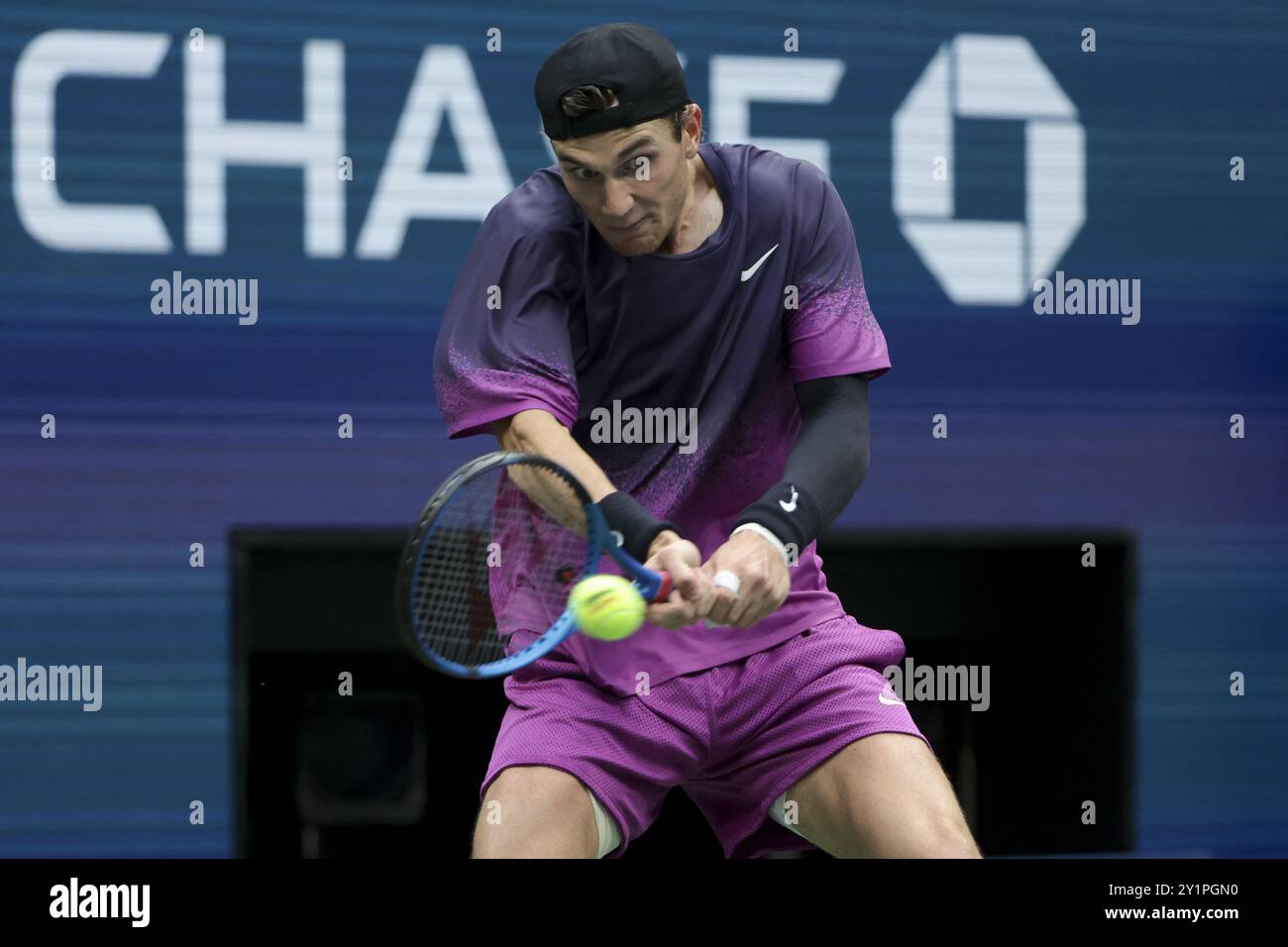 Jack Draper of Great Britain during day 12 of the 2024 US Open, Grand ...