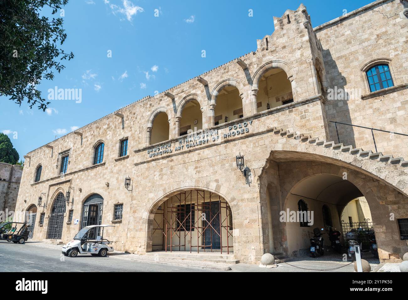 Rhodes Town, Greece – July 19, 2024. Municipal Art Gallery of Rhodes in ...