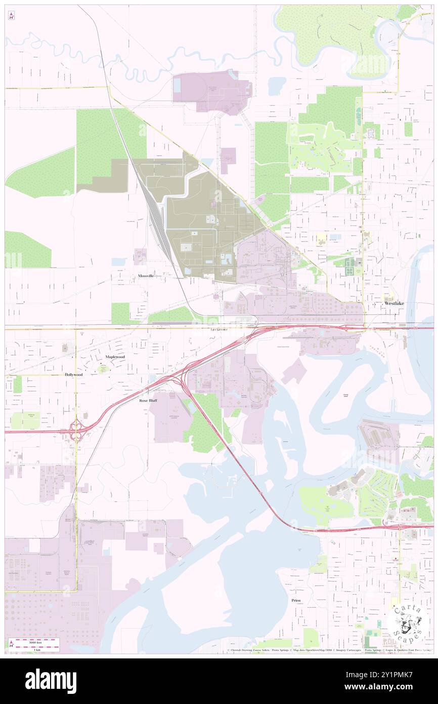 Calcasieu parish map hi-res stock photography and images - Alamy