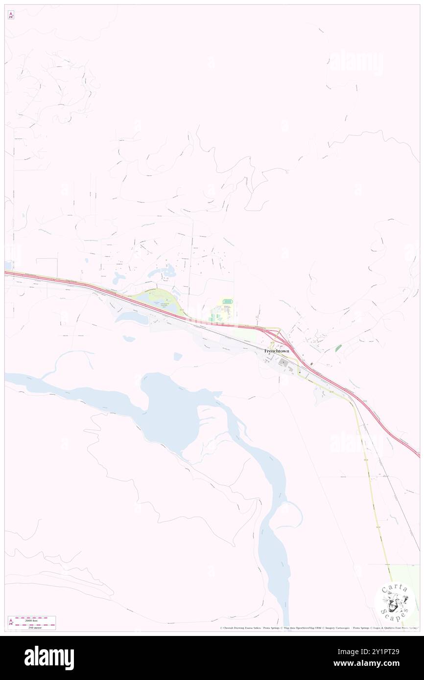 Map of frenchtown montana Cut Out Stock Images & Pictures - Alamy